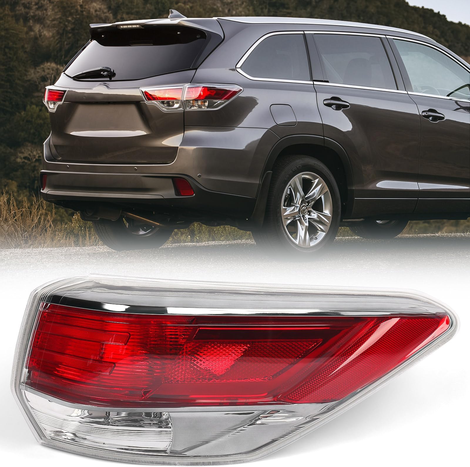 Amazon.com: Huray Right Outer Tail Light for Toyota Highlander 2014 ...