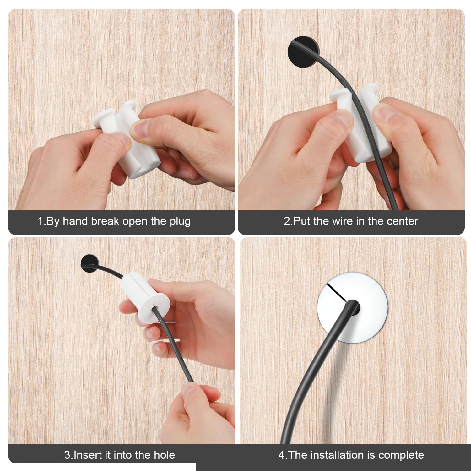 Snapklik.com : 2pcs Wall Hole Cable Routing Kit For Starlink, Silicone ...