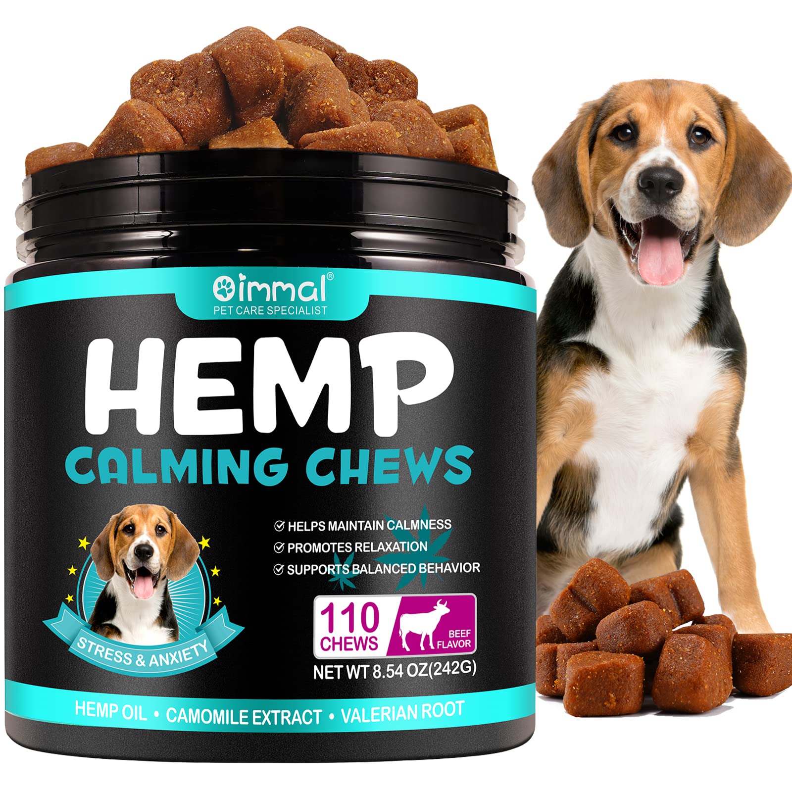 Amazon.com : PLSHSBSE Calming Chews for Dogs - 110PCS Hemp Calming ...