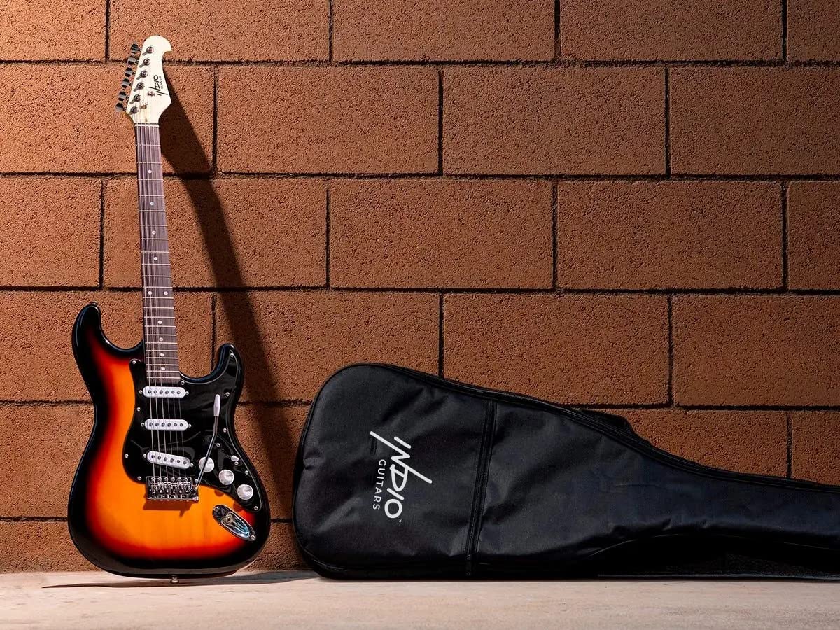 Snapklik.com : Monoprice Cali Classic Electric Guitar - Sunburst, 6 ...