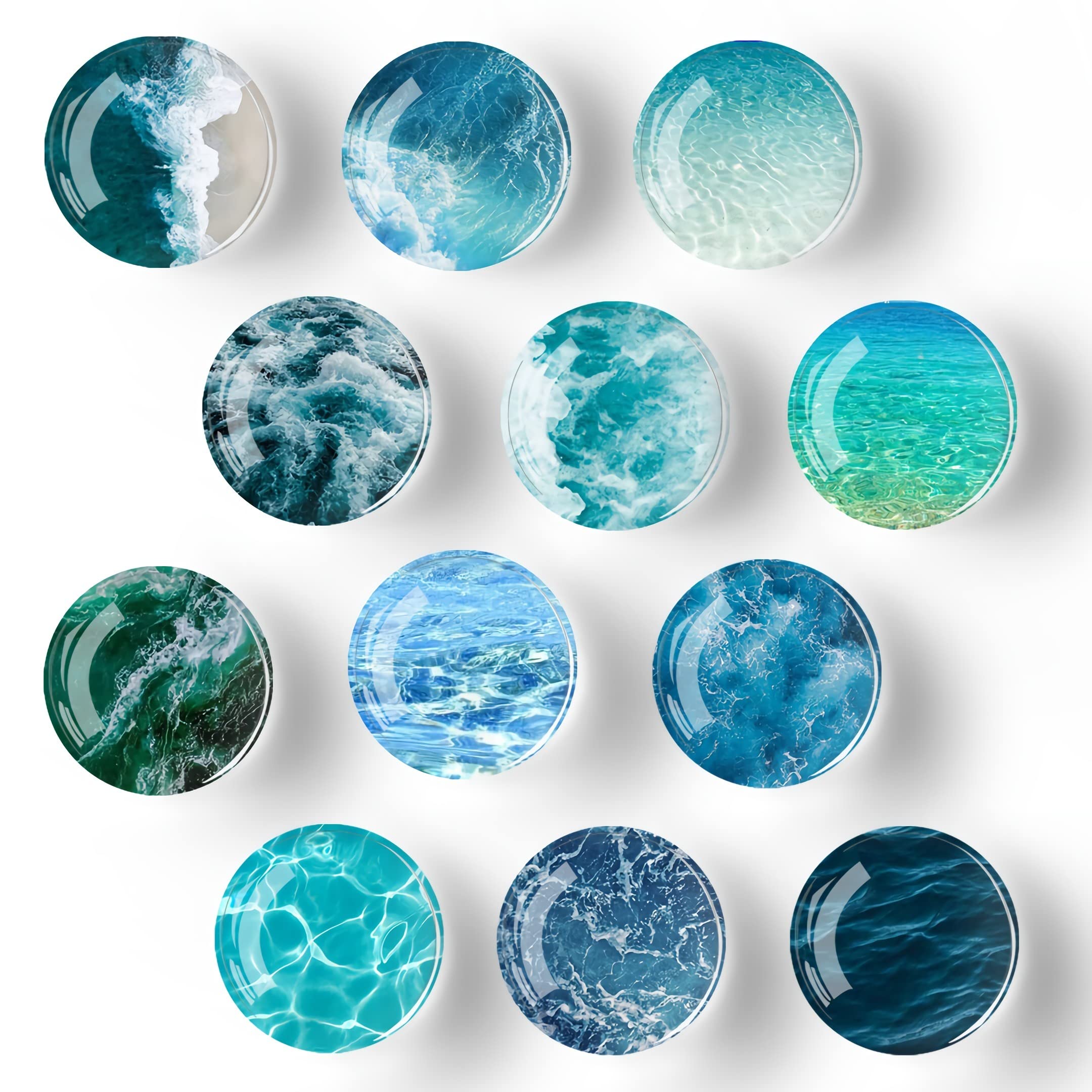 Amazon.com: 12pcs Fridge Magnet Glass Strong Magnetic Refrigerator ...