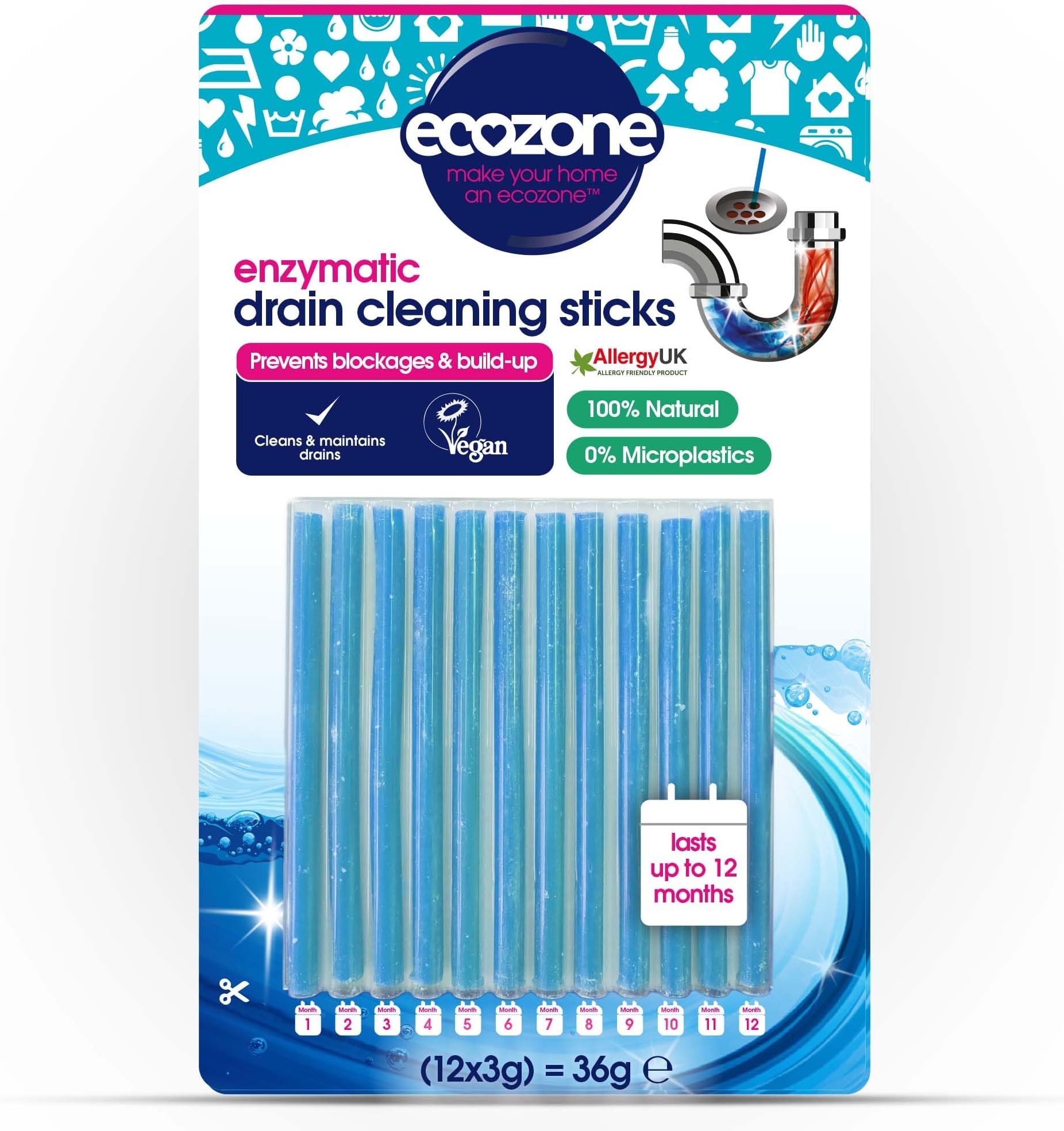 ECOZONE Drain Cleaning Sticks, 1 EA : Amazon.ca: Health & Personal Care