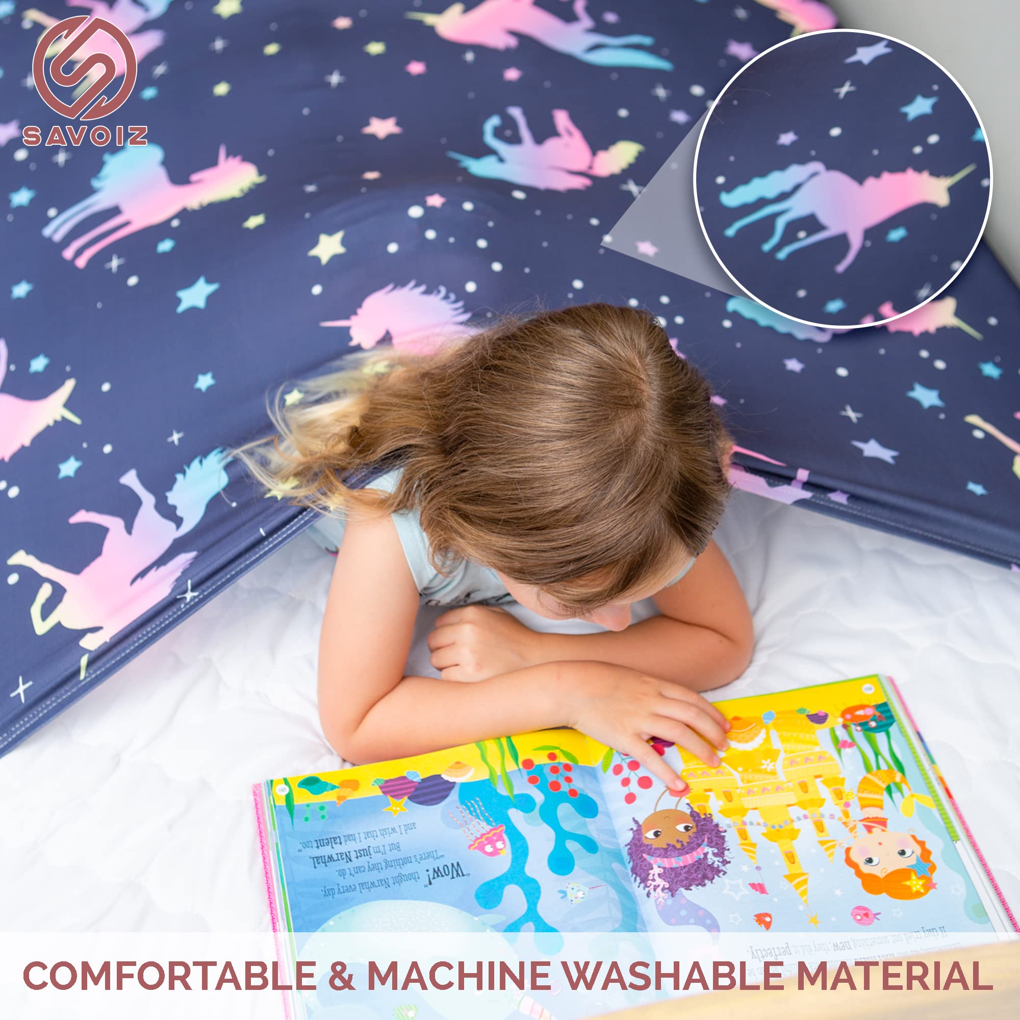 Snapklik.com : SAVOIZ Compression Sheet For Kids Twin Size Unicorn ...