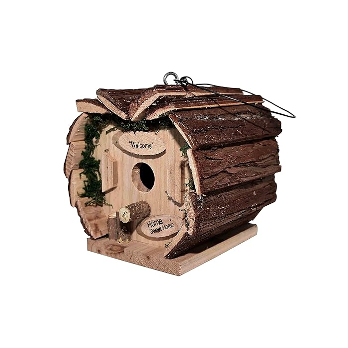 Buy Ram© Wooden Hanging Bird House Bird Hotel Garden Nesting Box For ...