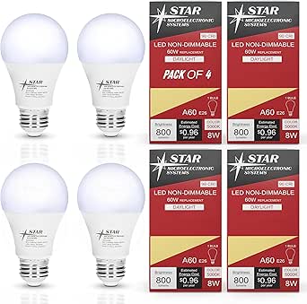 Star Microelectronic Systems LED Light Bulb 90 CRI 800 Lumens 5000K 33 ...