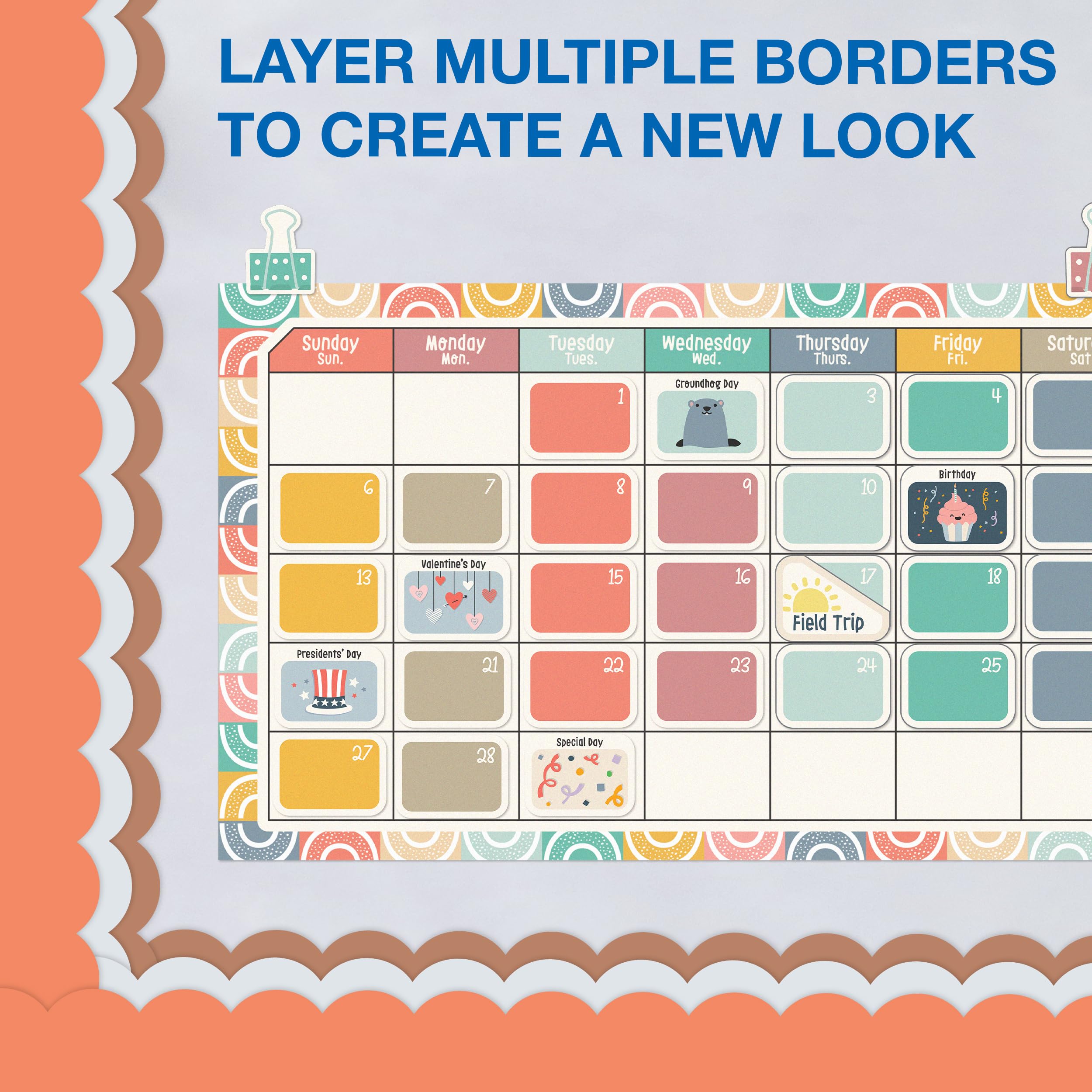 Snapklik.com : Carson Dellosa 65Ft Of Orange Bulletin Board Borders, 1 ...