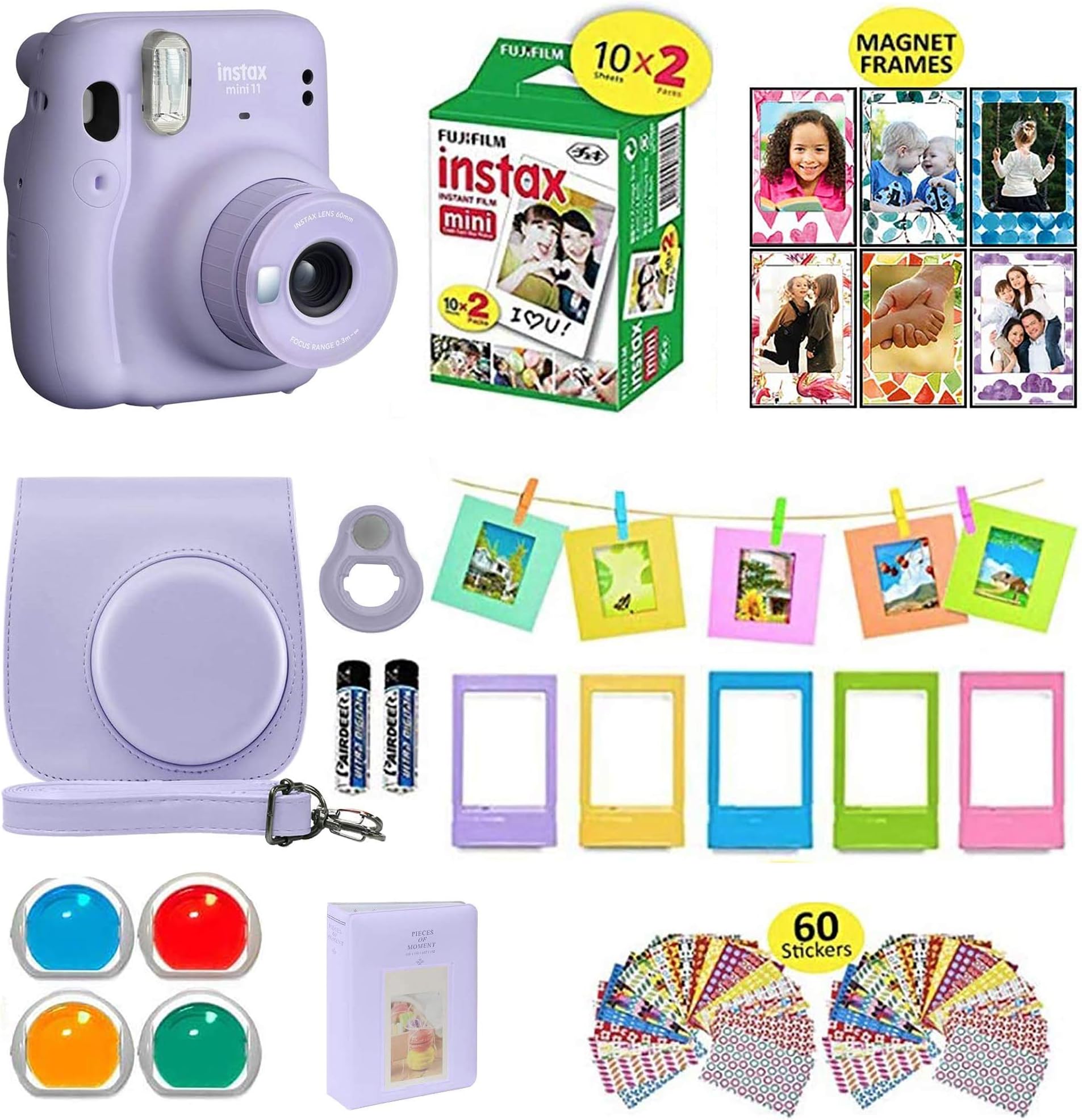 Amazon.com : Fujifilm Instax Mini 9 Instant Camera ICE BLUE w/ Film and ...