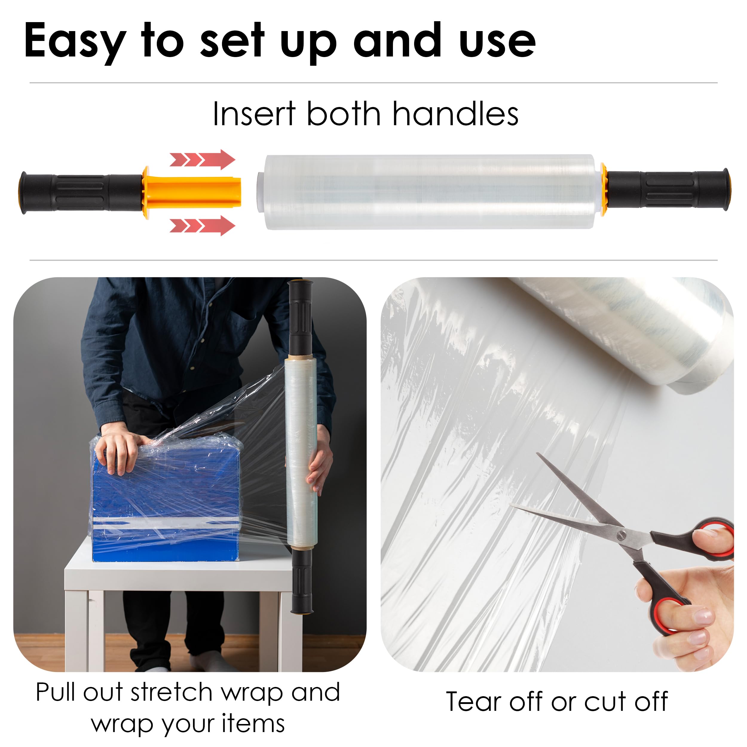Snapklik.com : Innovative Haus 2 Pack Stretch Wrap For Packing. Stretch ...