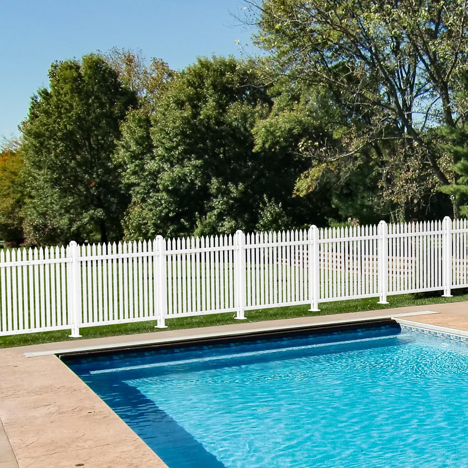 Snapklik.com : Coarbor 30" High PVC Posts Vinyl Picket Fence Post For ...