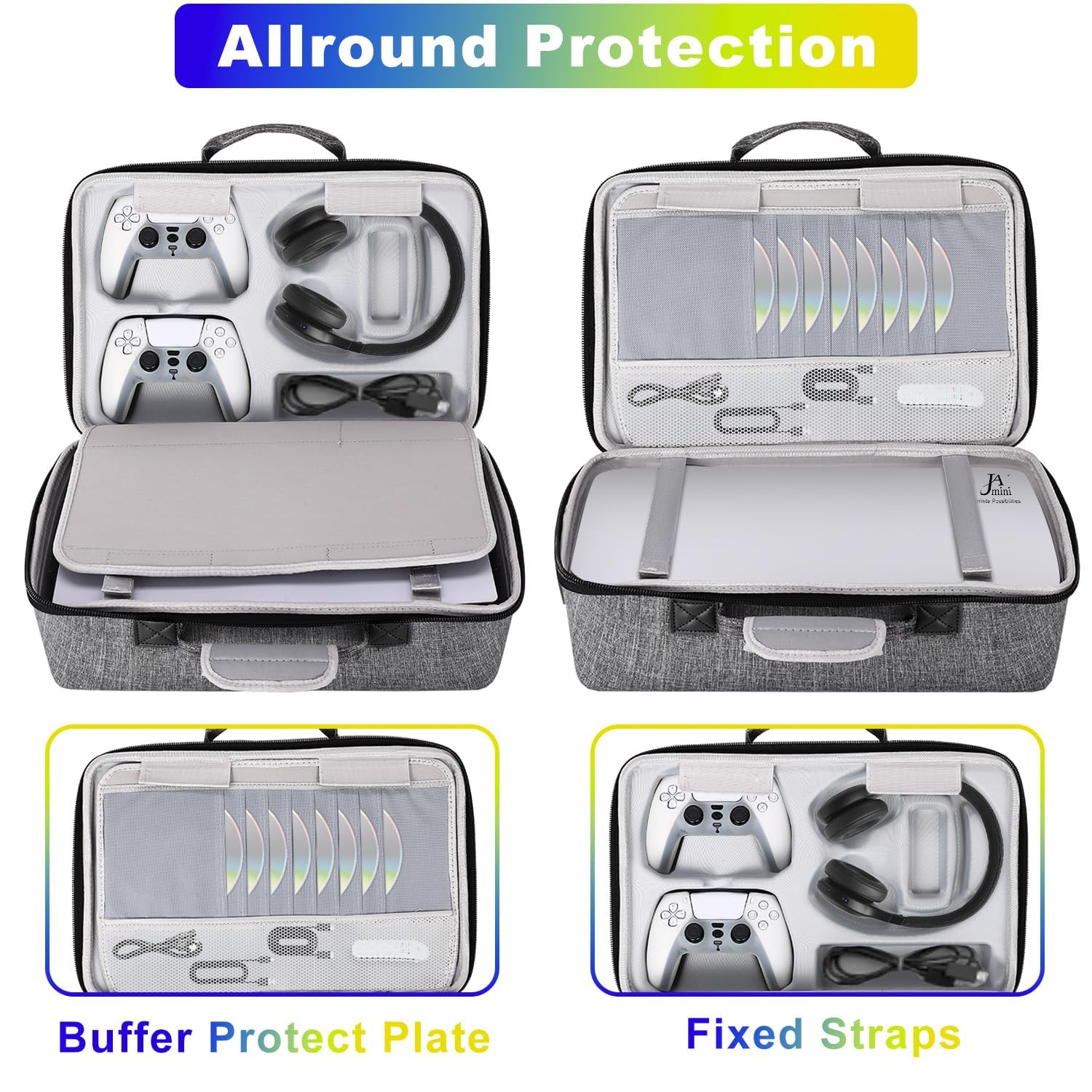Hard Shell Carrying Case for PS5, Travel Case Compatible with PS5 ...