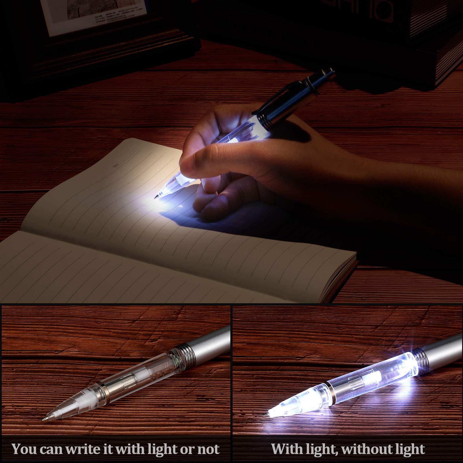 Snapklik.com : Zonon 16 Pieces Lighted Tip LED Pen Penlight Writing ...