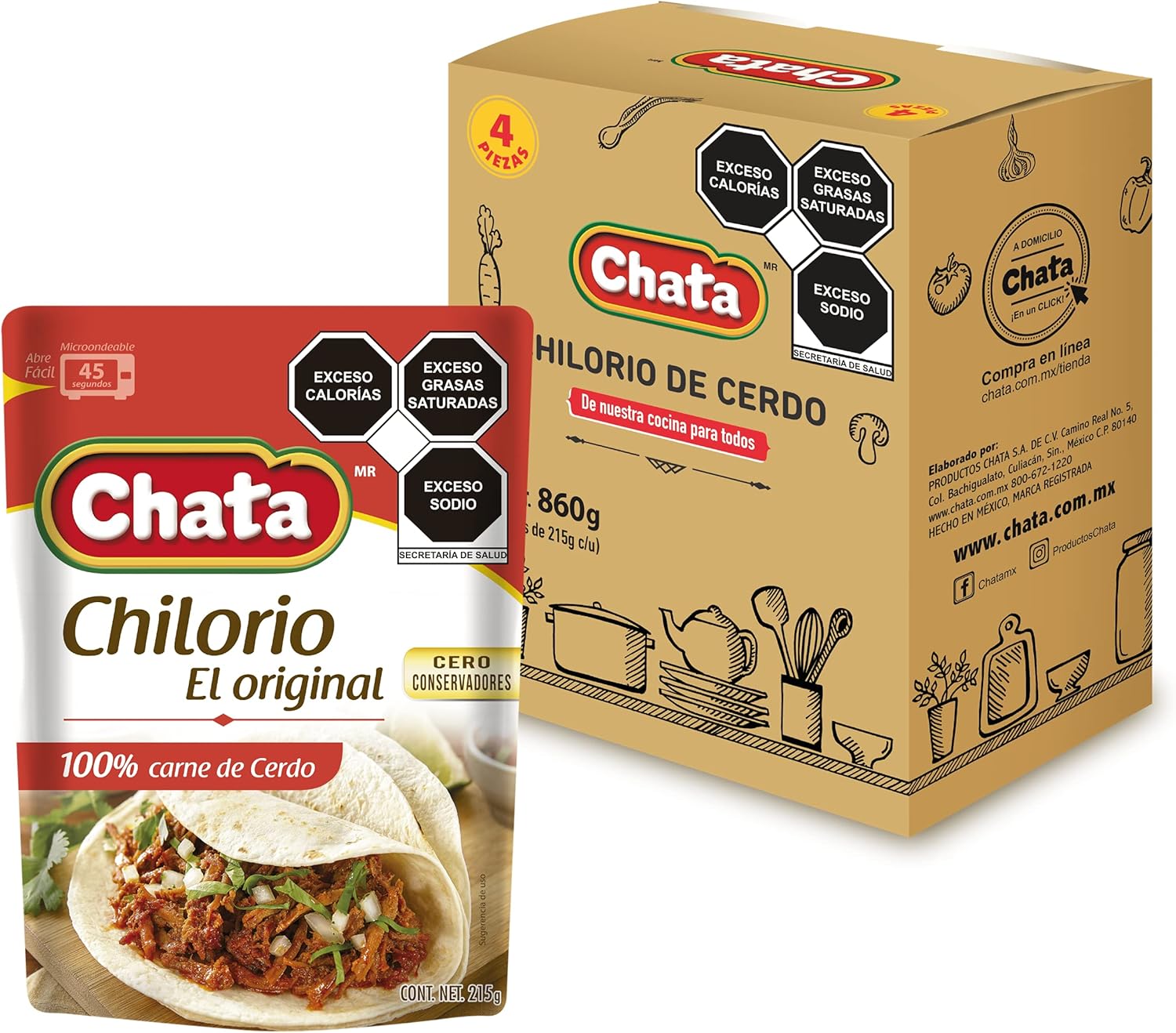 Chilorio De Cerdo Chata Delicioso Sabor Sin Conservadores Listo Para ...