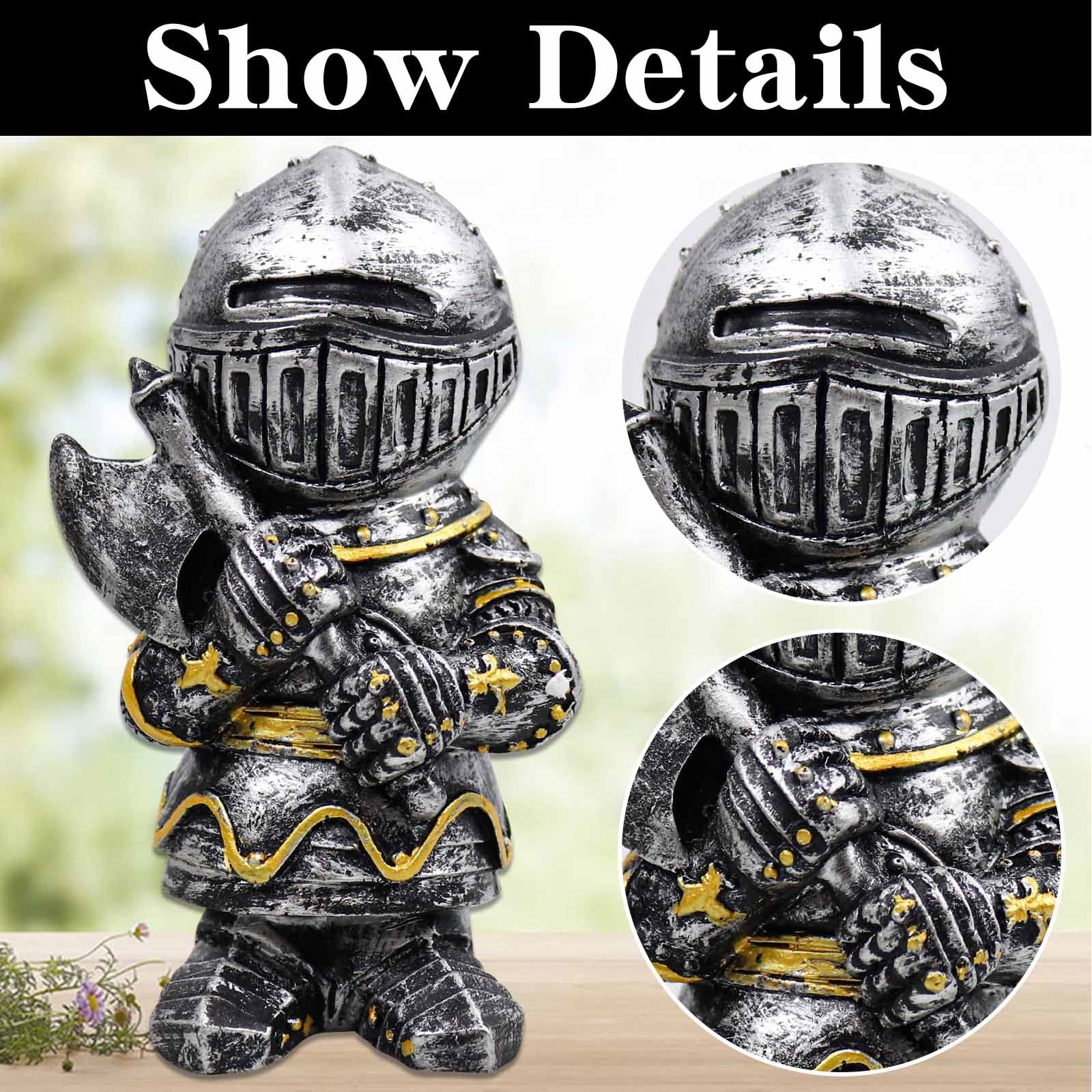 Snapklik.com : Nezababy 8 Pcs Knight Gnomes Guard Garden Statue ...