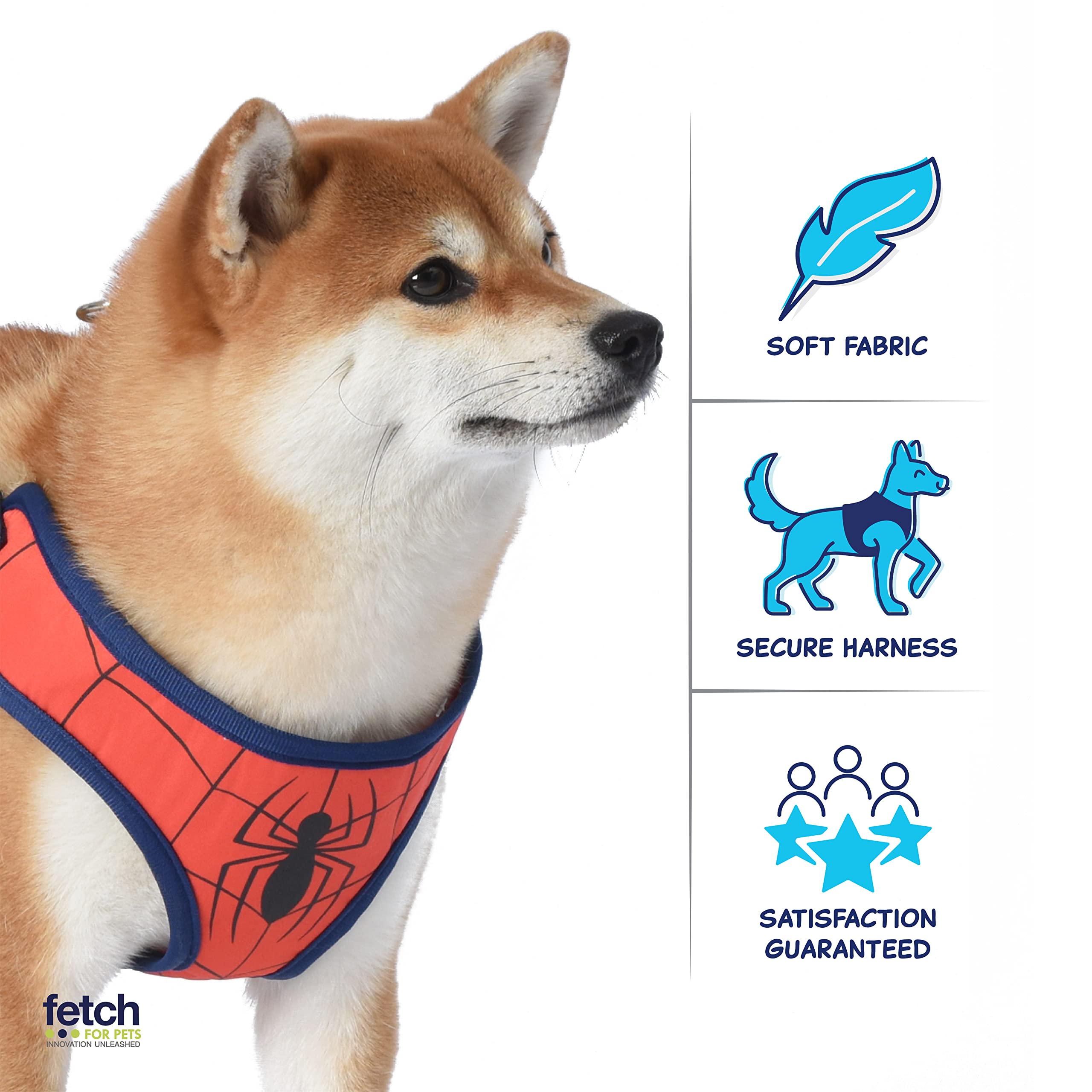Marvel Comics for Dogs Spiderman Superhero Dog Harness - No Pull Dog ...