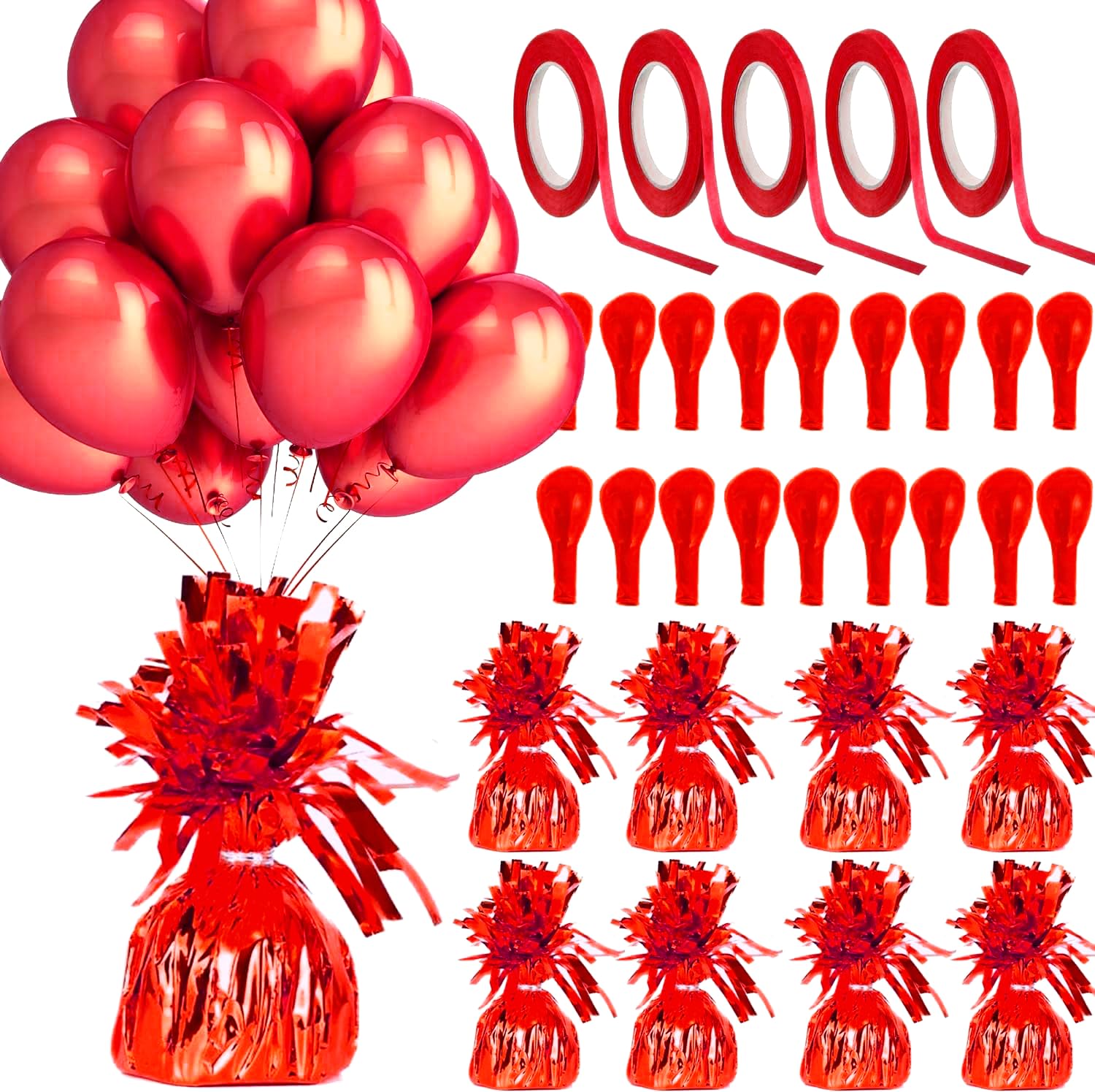 Amazon.com: Balloon Weights, Balloons & Ribbons - Includes 12 Balloon ...