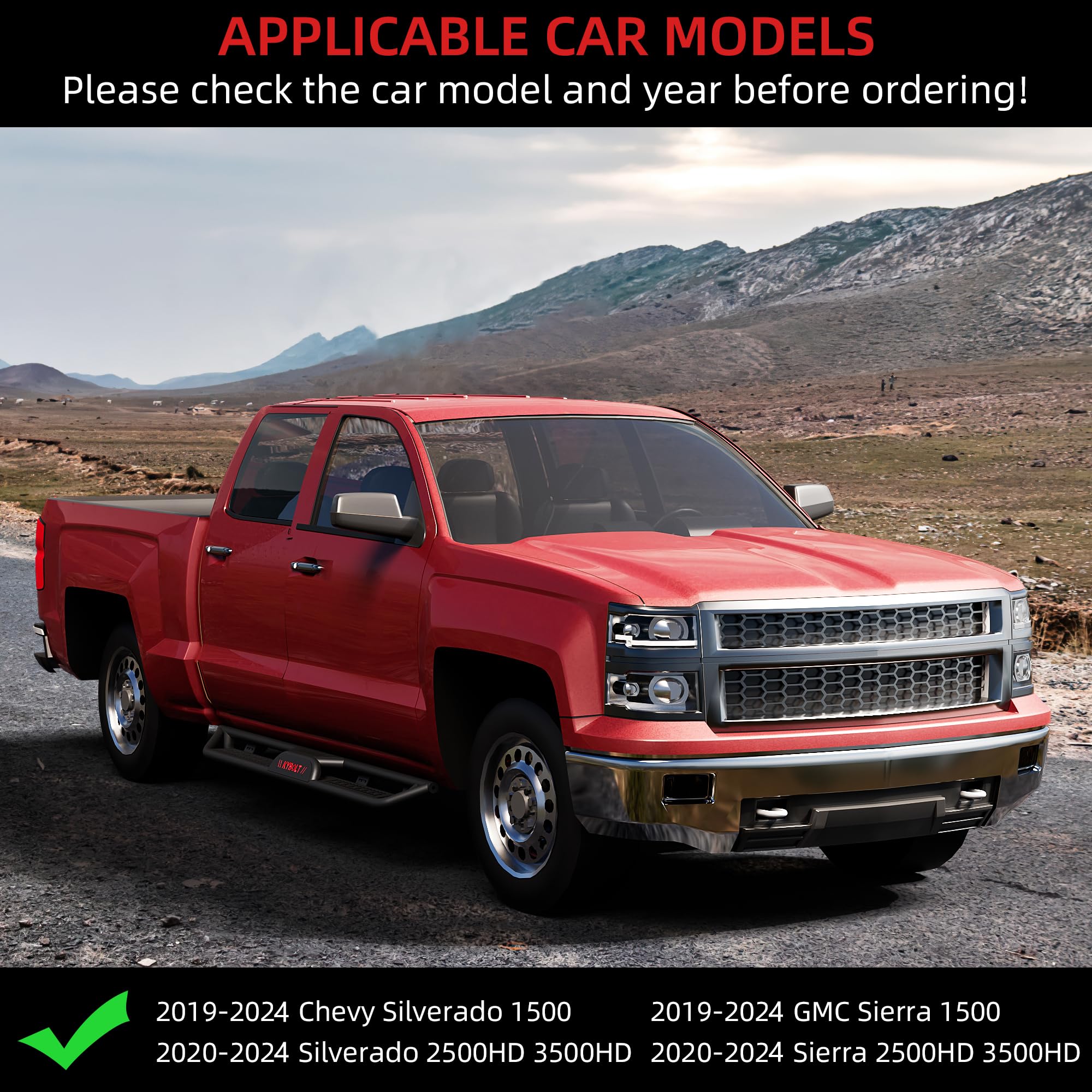 Snapklik.com : KYBOLT Running Boards 6.5 Inches