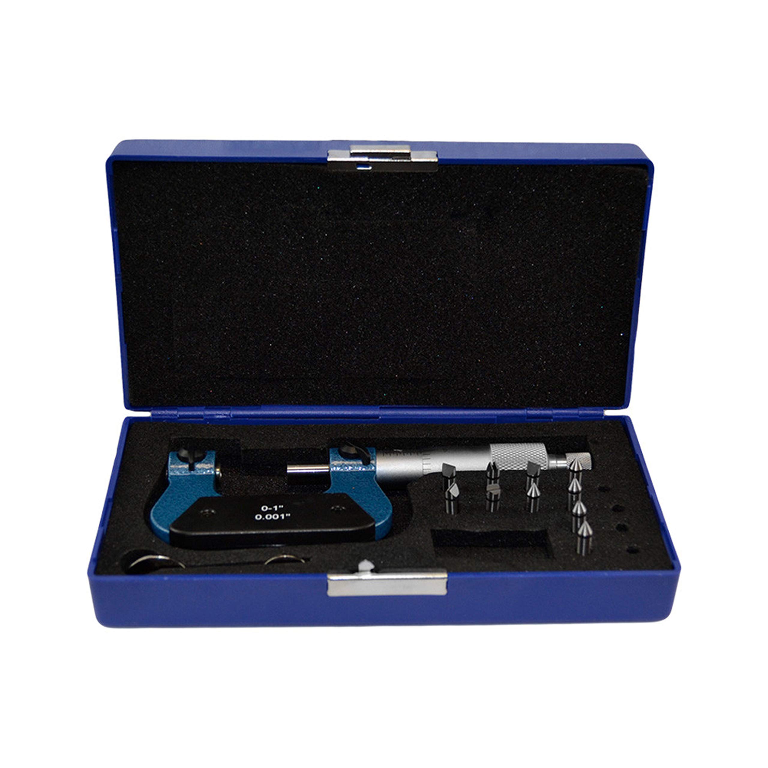 PROLINEMAX 0-1" Screw Thread Micrometer Kit 60 Degree Anvils 0.001 ...