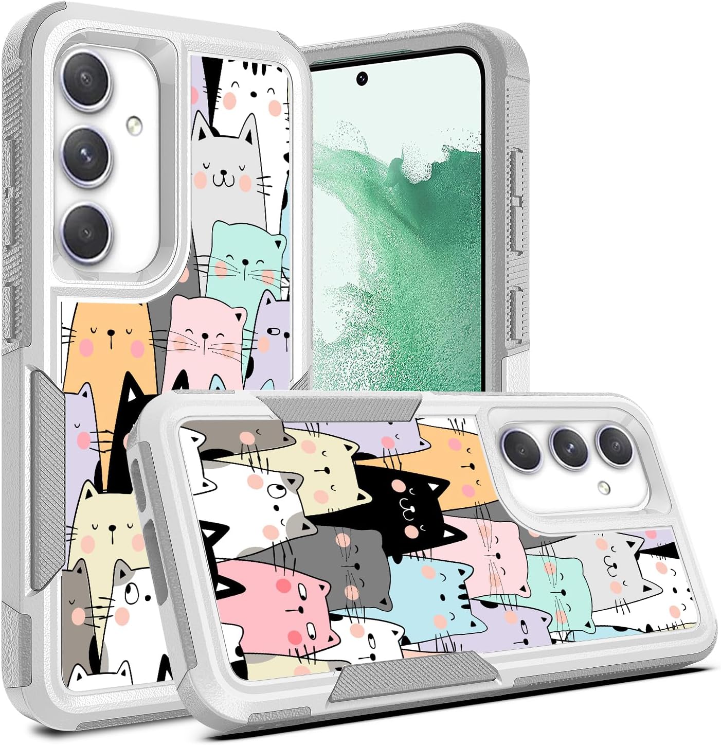 Amazon.com: Candykisscase Case for Samsung Galaxy S23 FE, Cute Cat ...