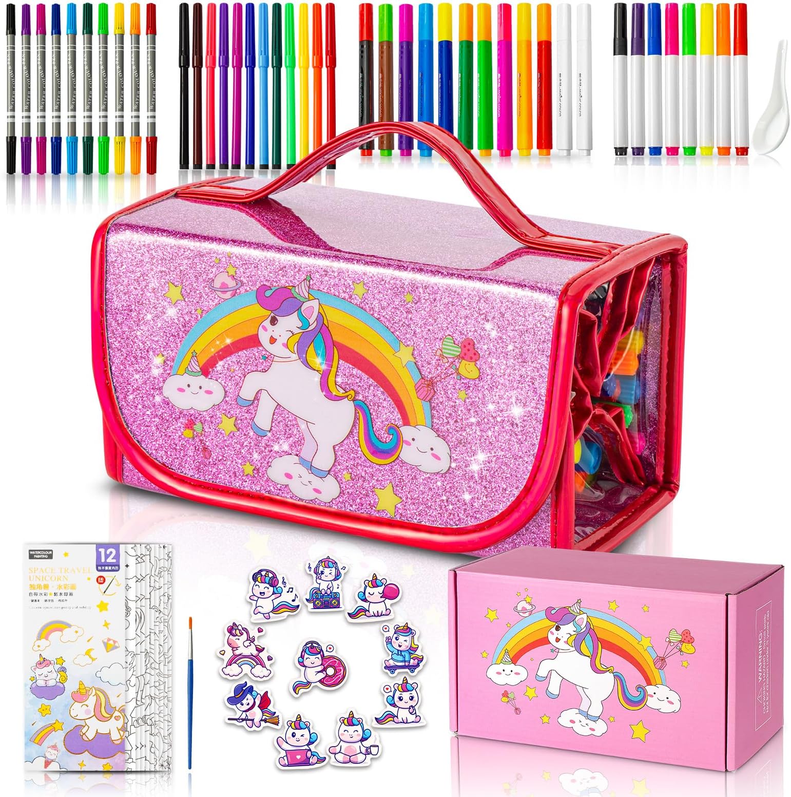 Amazon.com: Unicorn Gifts Washable Markers Set 56Pcs Art Supplies for ...