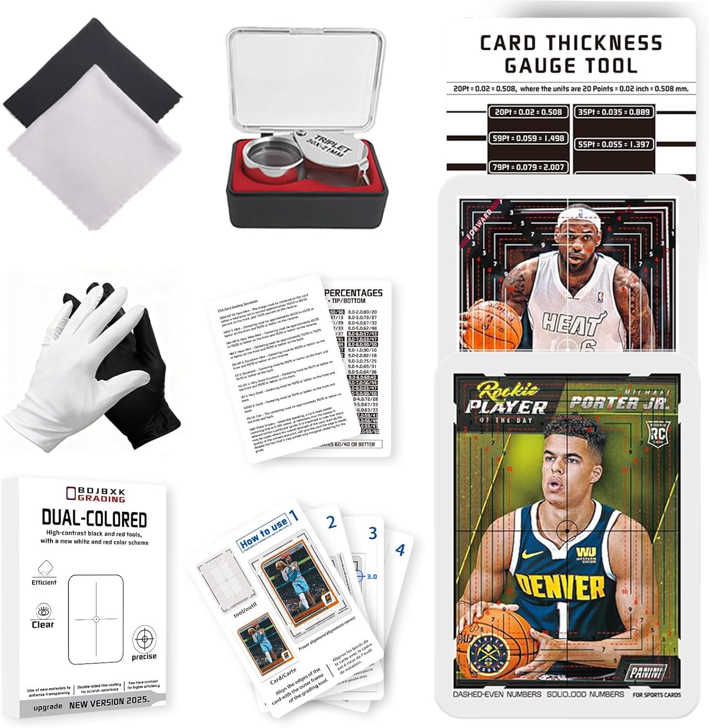 Card Centering Grading Tool – Sports Cards Grading Kit with Card ...
