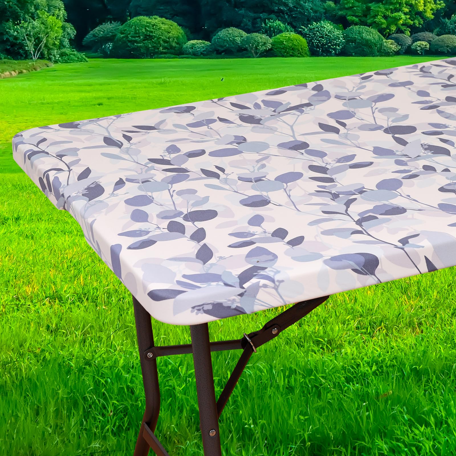 Amazon.com: FUANGUI Spandex Rectangle Fitted Tablecloth,5FT Rectangular ...