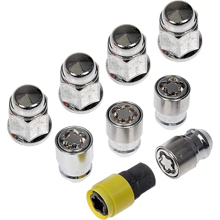 Amazon.com: Dorman 712-281 1/2-20 Wheel Lock Set, Chrome (Pack of 5 ...