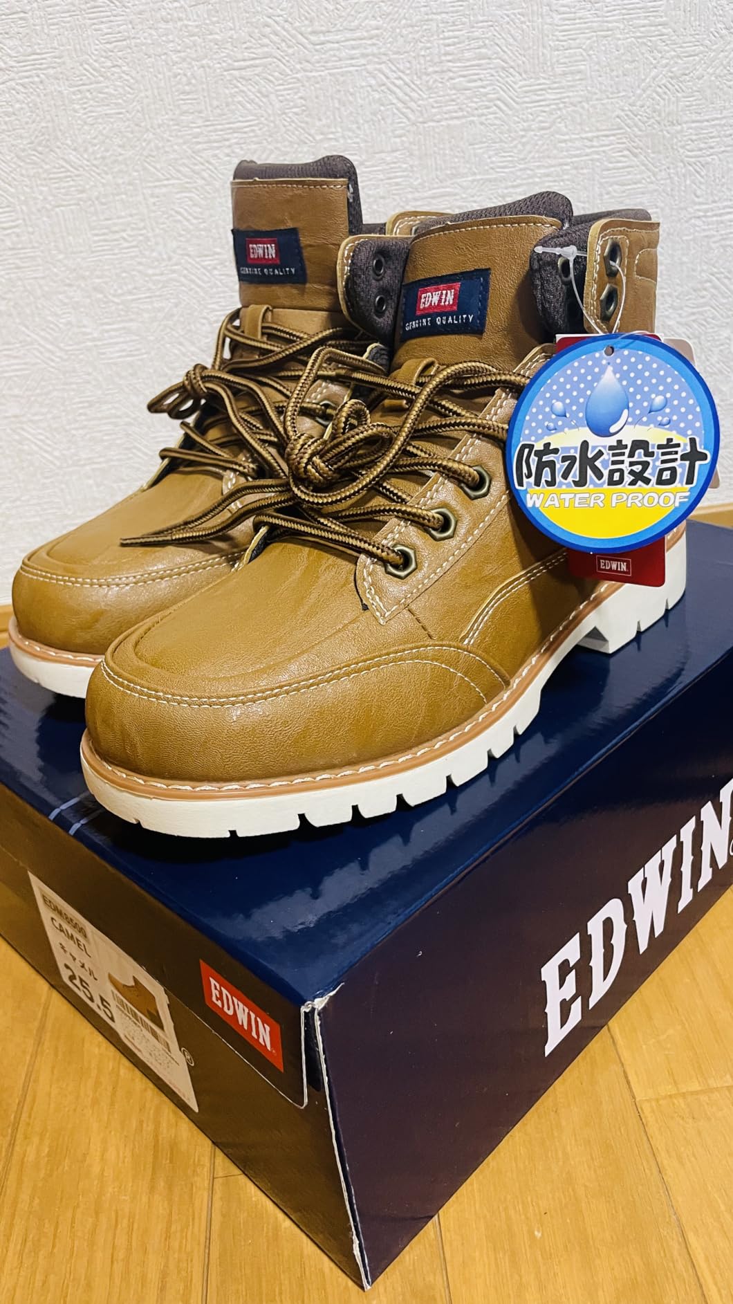 Amazon.co.jp: [エドウィン] 防水 カジュアルブーツ ワークブーツ メンズ ミッドカット ハイカットブーツ 防滑 ブーツ底 防水シューズ edm8500 : ファッション