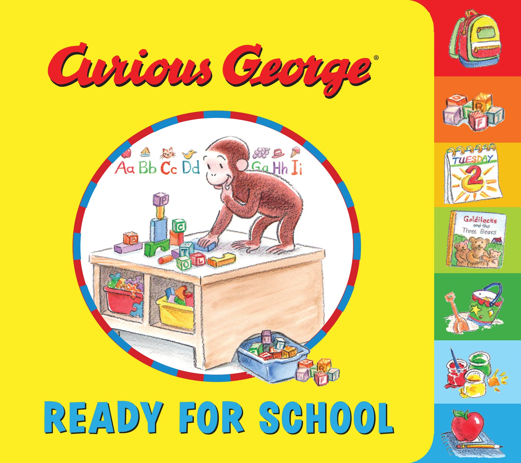 Curious George: Ready for School Tabbed Board Book: Rey, H. A., Young ...