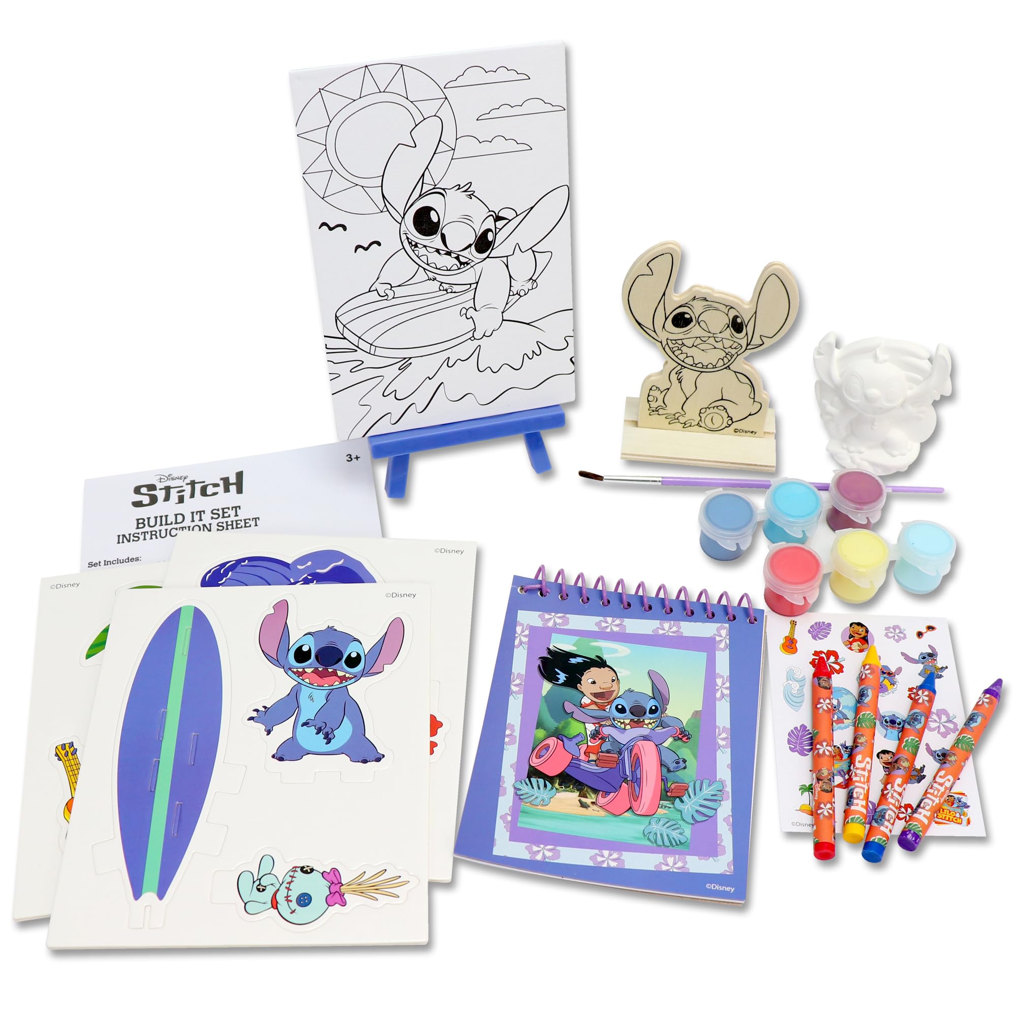 Snapklik.com : Disney Stitch 5 In 1 Creativity Tub, 50-Piece Paint And ...
