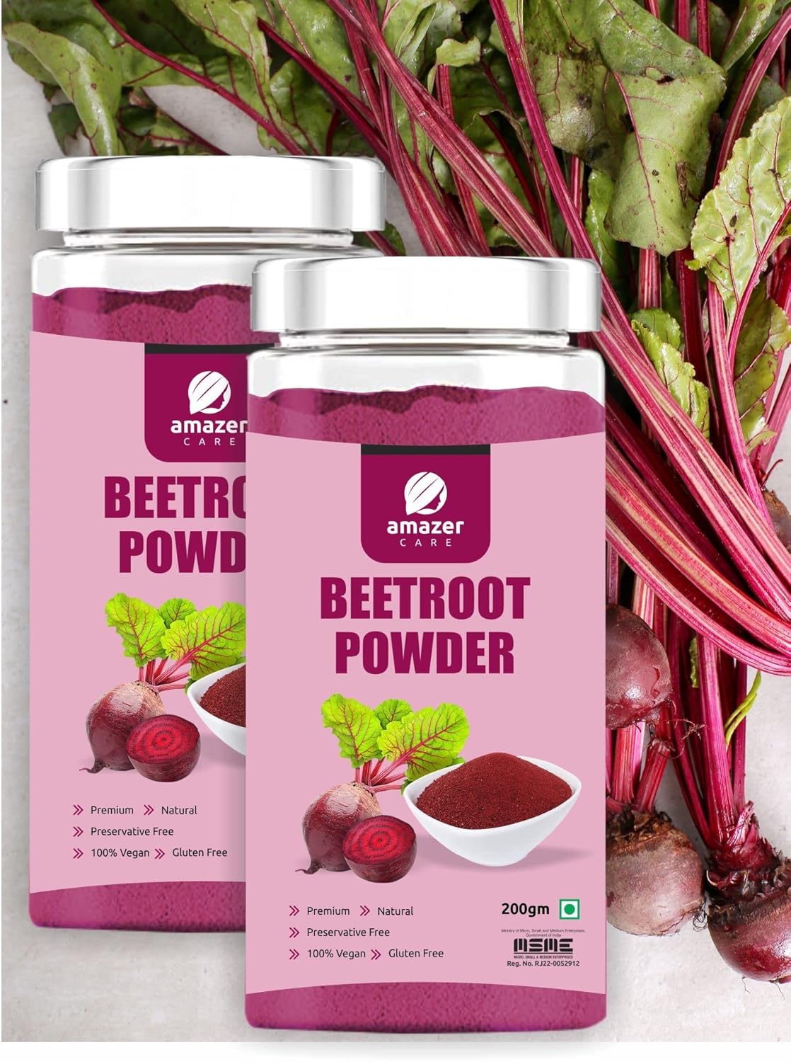 AmazerCare Beetroot Powder (Dehydrated) - Pure & Natural Superfood For ...