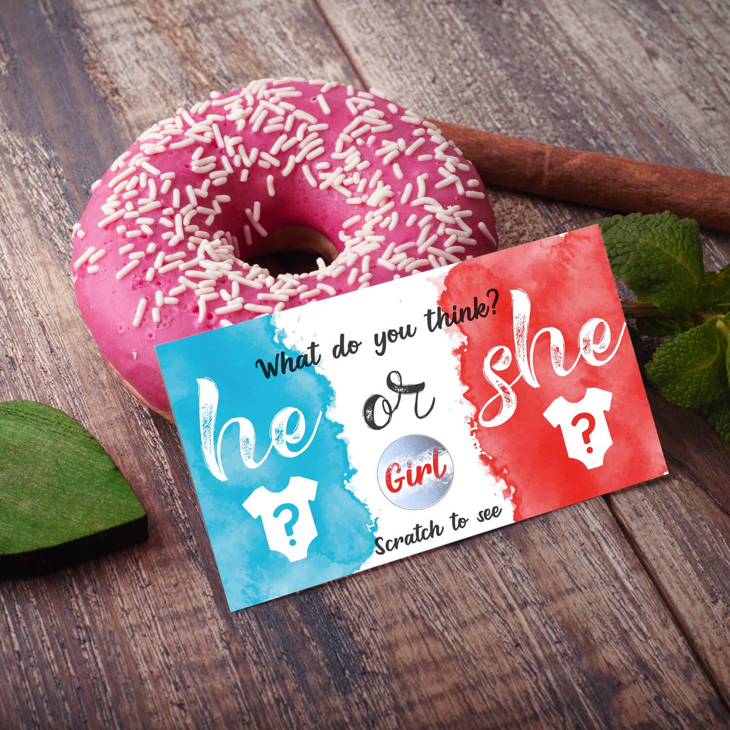 30 Pack Gender Reveal Scratch Off Cards Gender Announcement Cards ...