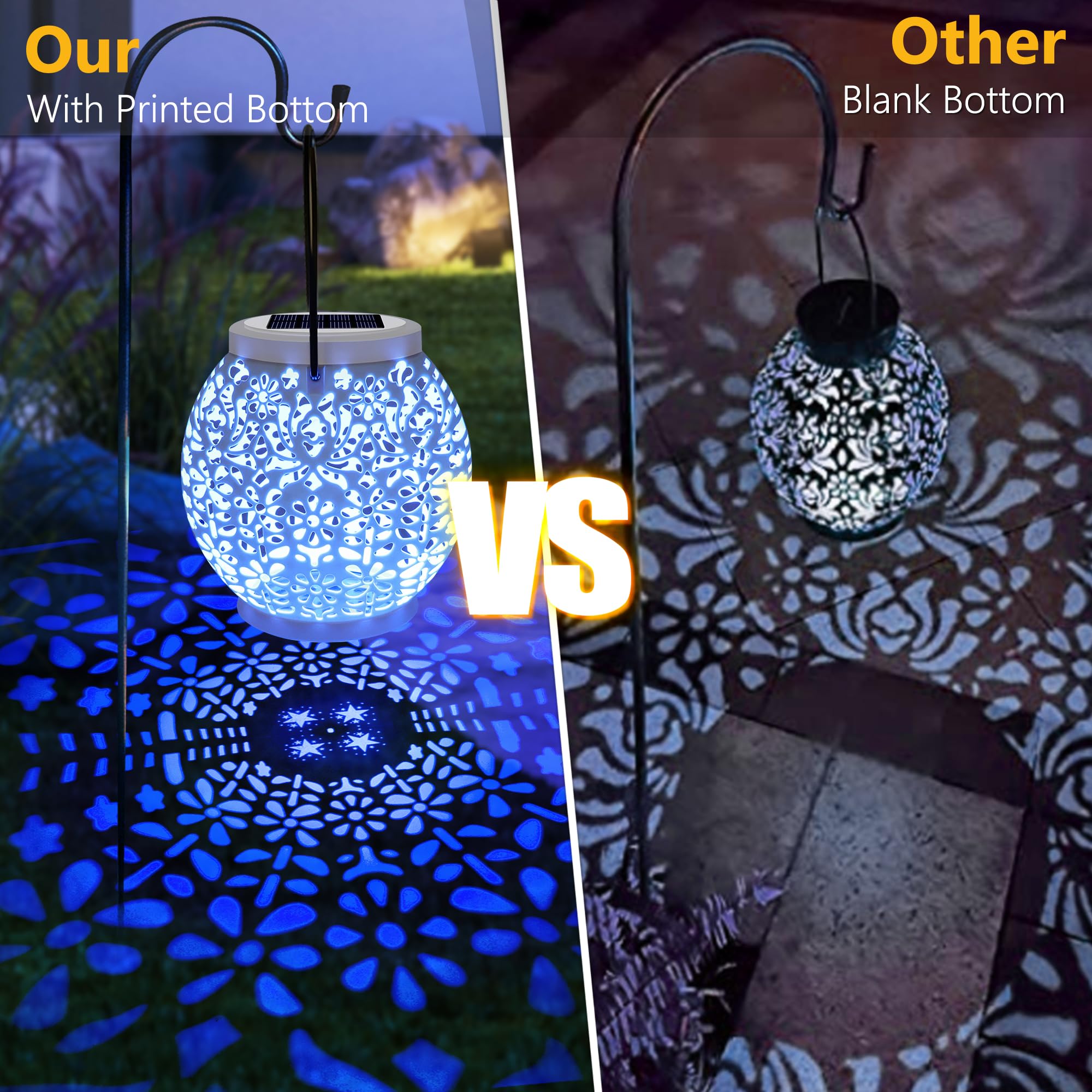 Snapklik.com : Brizled Color Changing Lanterns, 2 Pack Outdoor Hanging ...