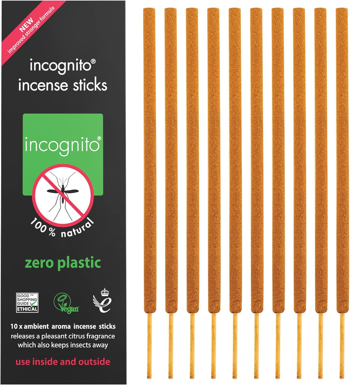 INCOGNITO AntiMosquito Citronella incense Sticks sticks Lasting Up To 2 ...