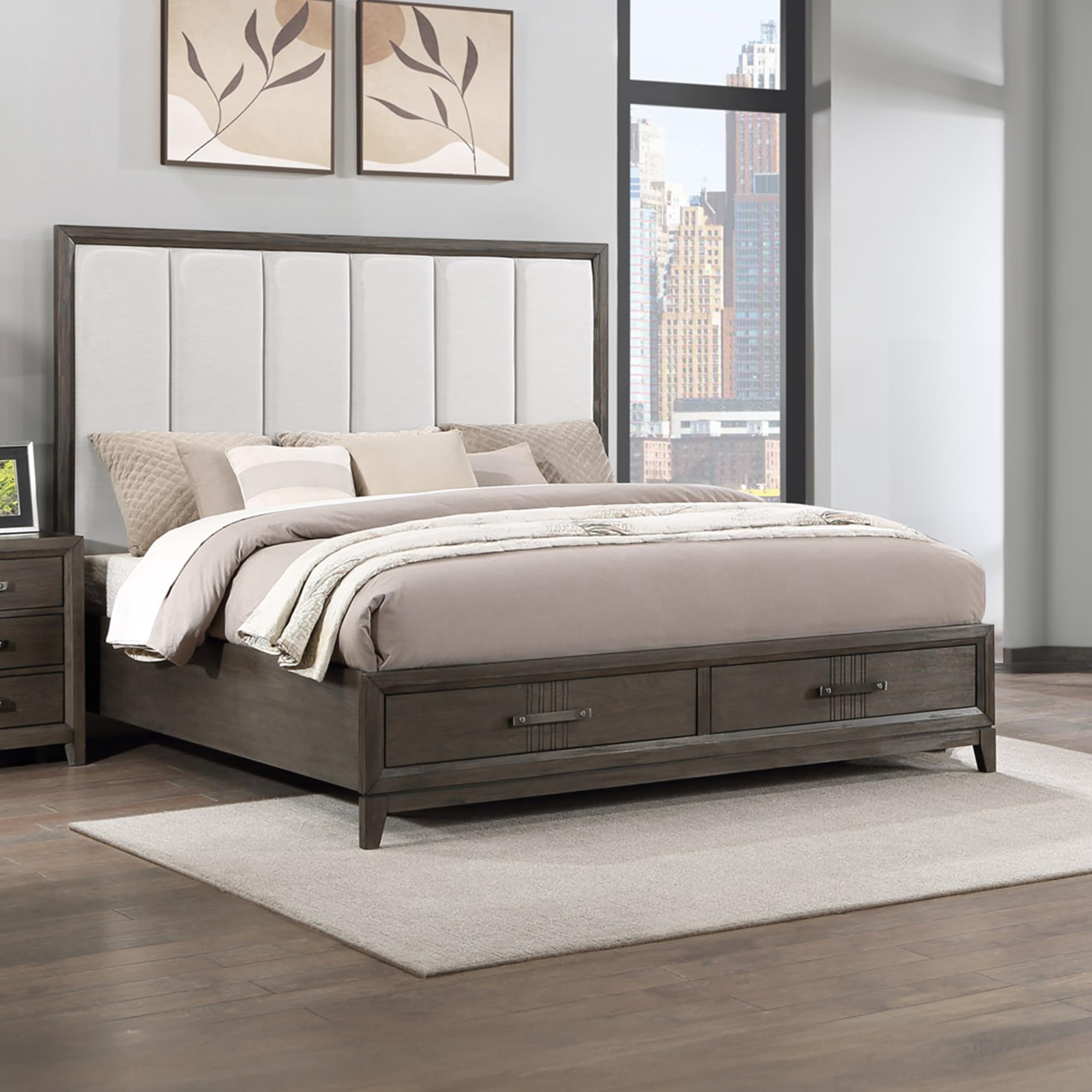 Amazon.com: New Classic Furniture Landon Wood King Bed, Walnut : Home ...
