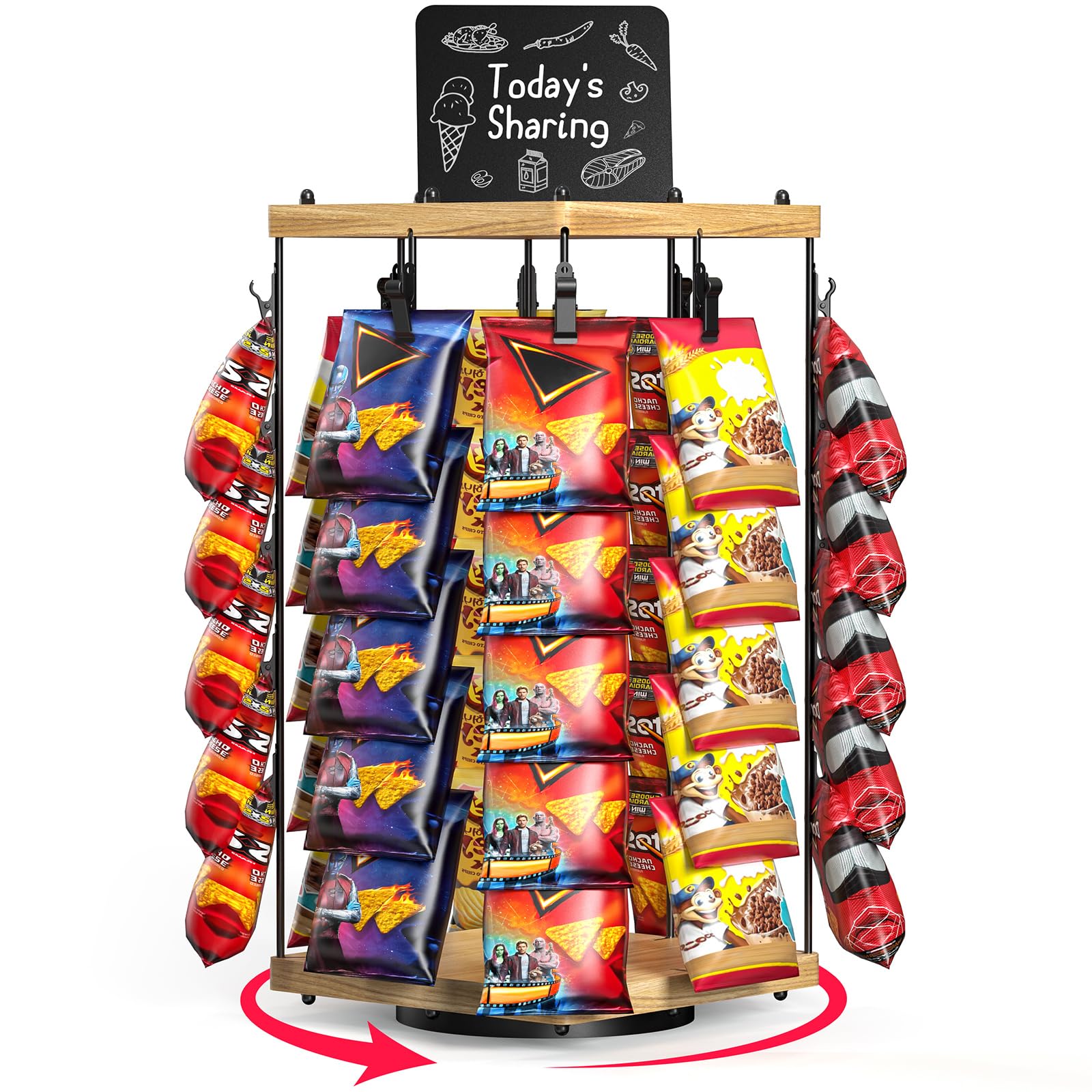 Amazon.com: TJ.MOREE Chip Rack Display Stand, Chip Bag Holder for Party ...