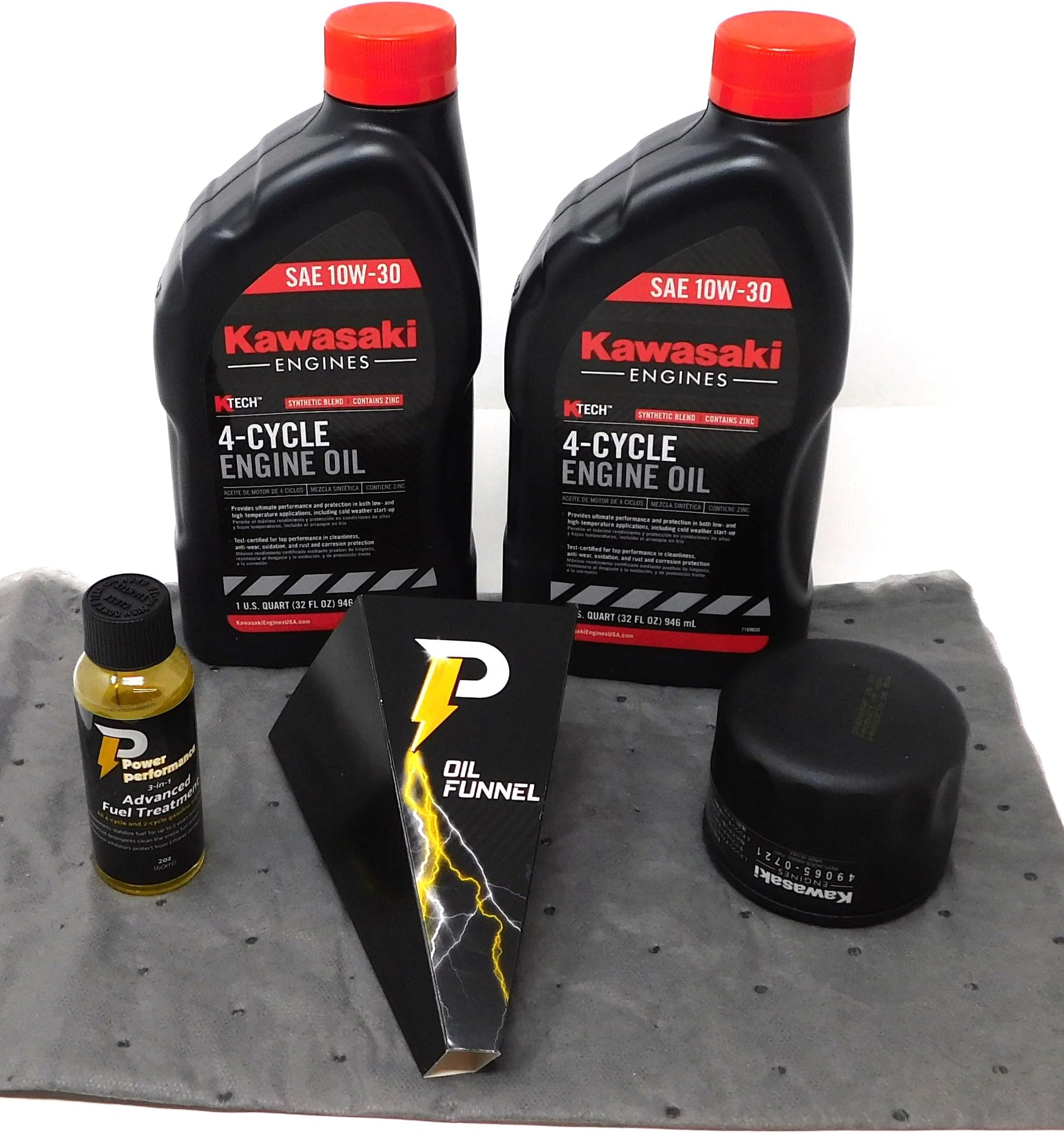Amazon.com: Power Performance 10W-30 Oil Change Kit for Kawasaki 49065 ...