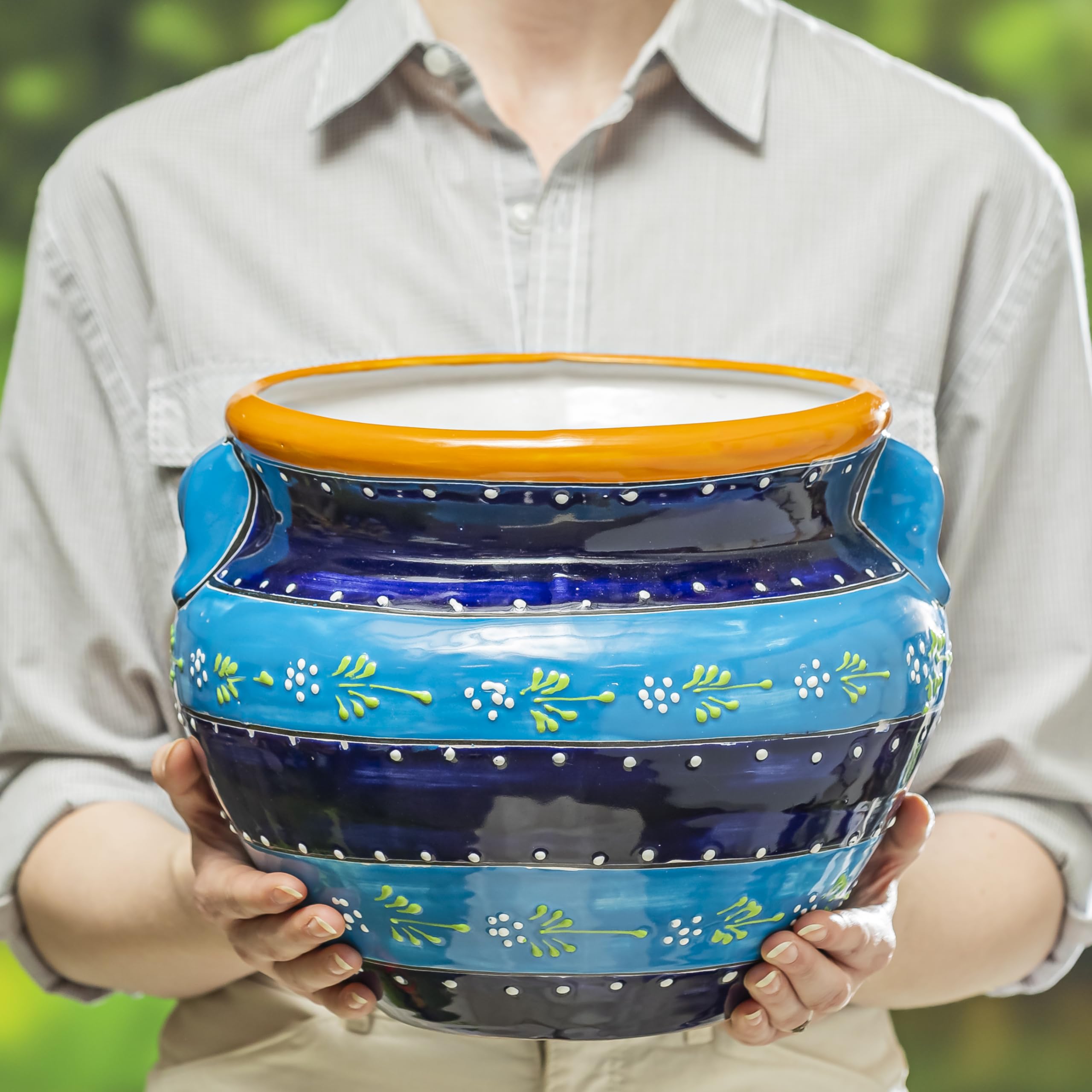 Snapklik.com : Evergreen Garden Talavera Mexican Pottery Ceramic Chata ...