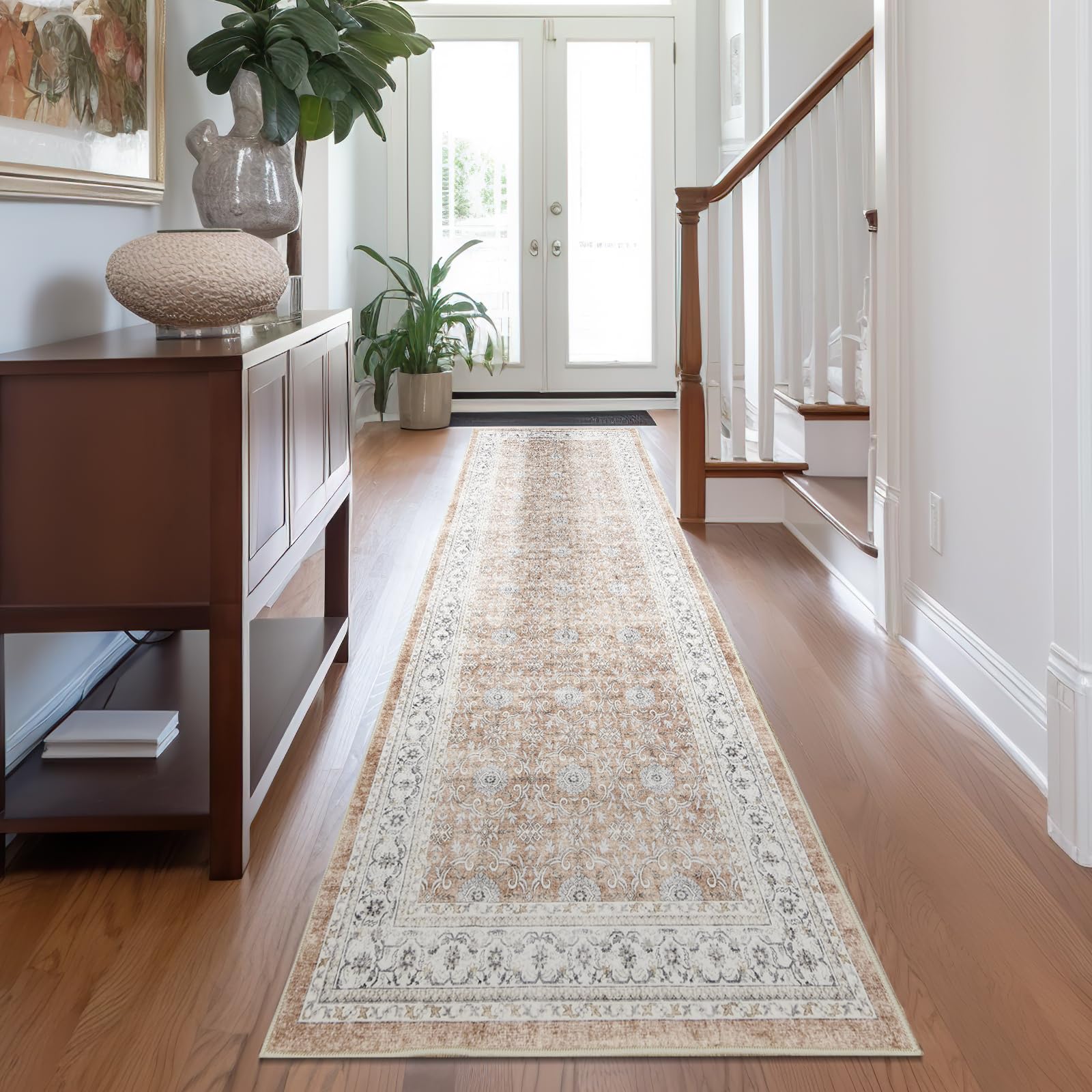 jinchan Runner Rug 3x10 Kitchen Rug Vintage Hallway Rug Washable Runner ...