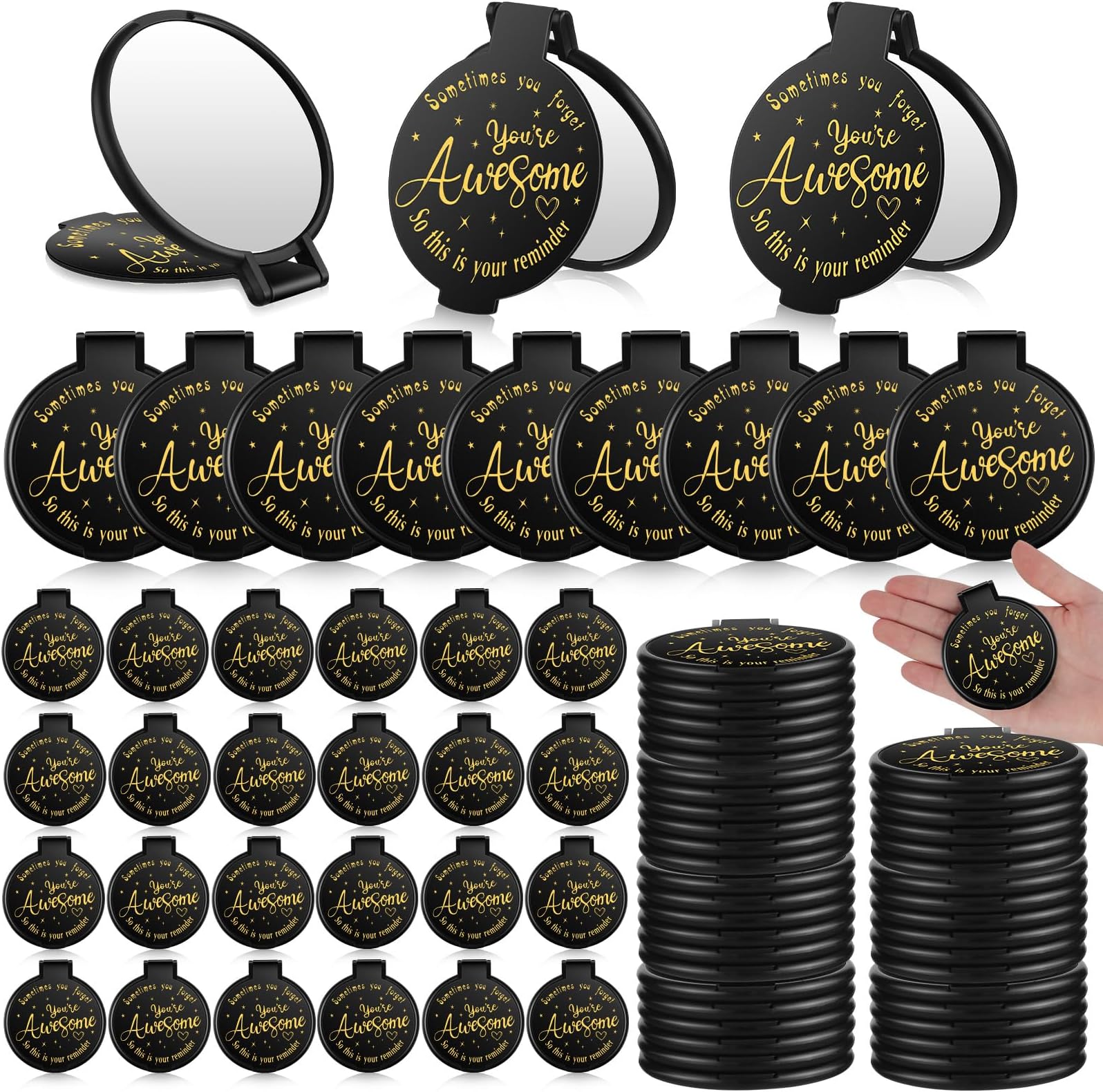 Amazon.com - Kigley 30 Pcs 2.76'' Inspirational Compact Mirrors Bulk ...