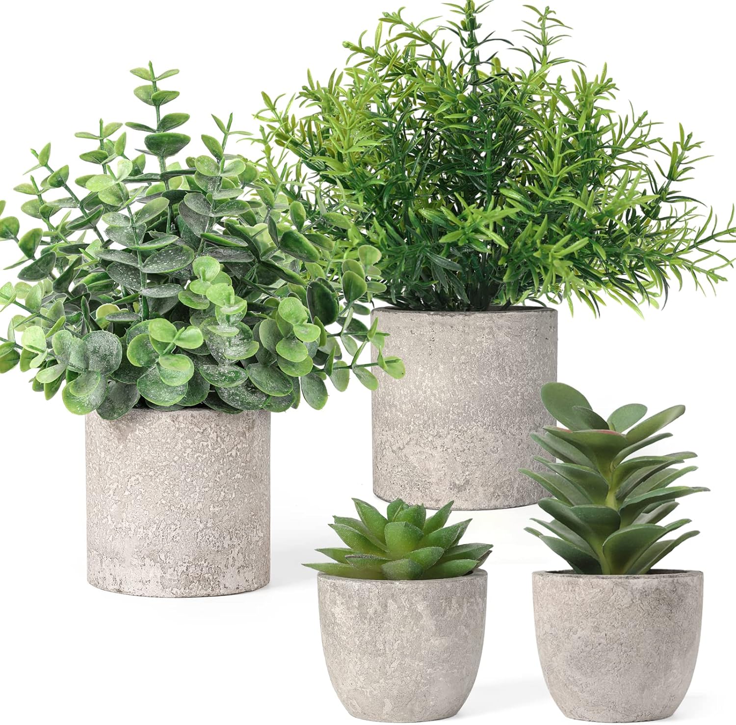 Amazon.com: FIAHOSEY Set of 4 Fake Plant Indoor, Artificial Potted ...