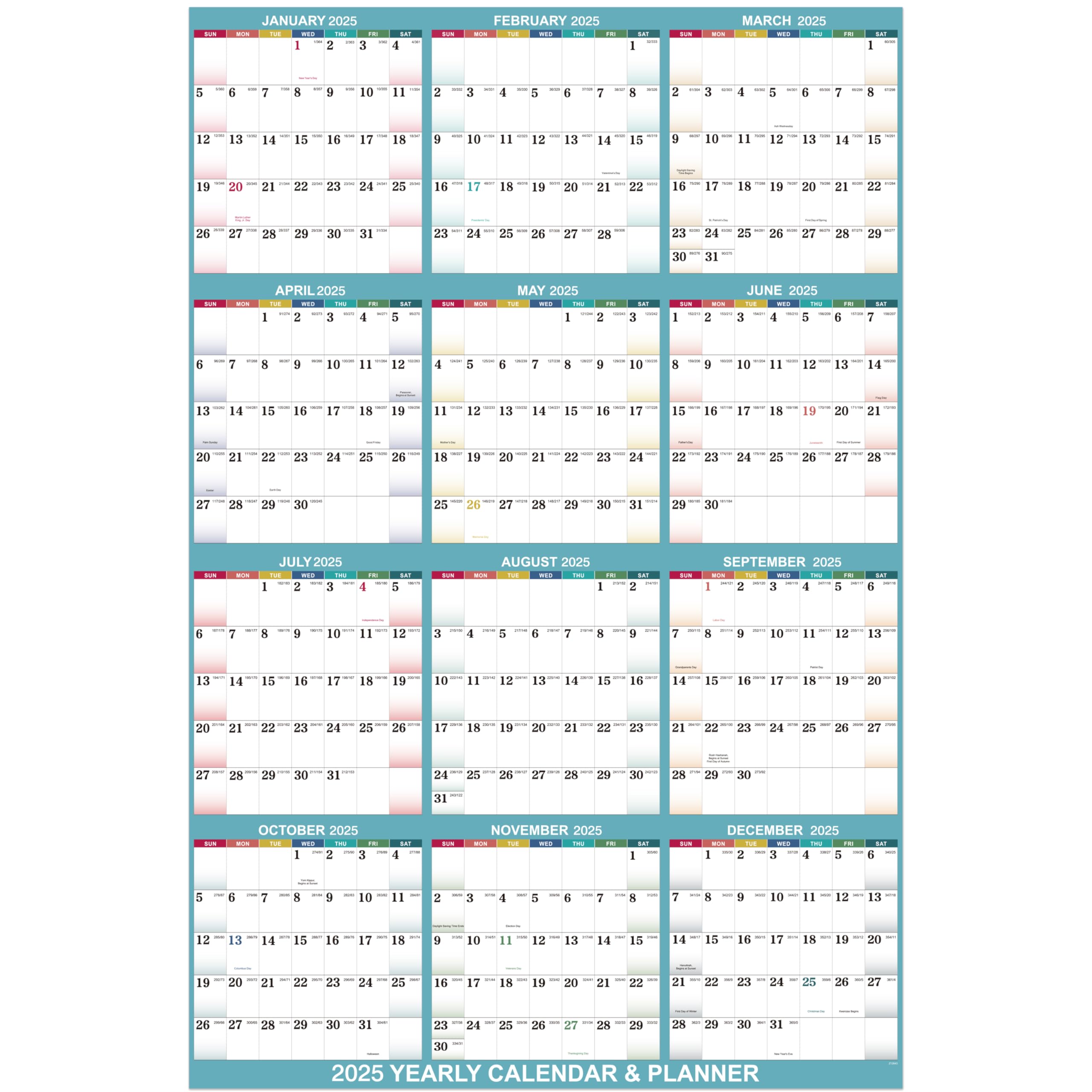 Buy 2025 Yearly Wall - 2025 Wall , Yearly Wall 2025 from Jan. 2025 ...