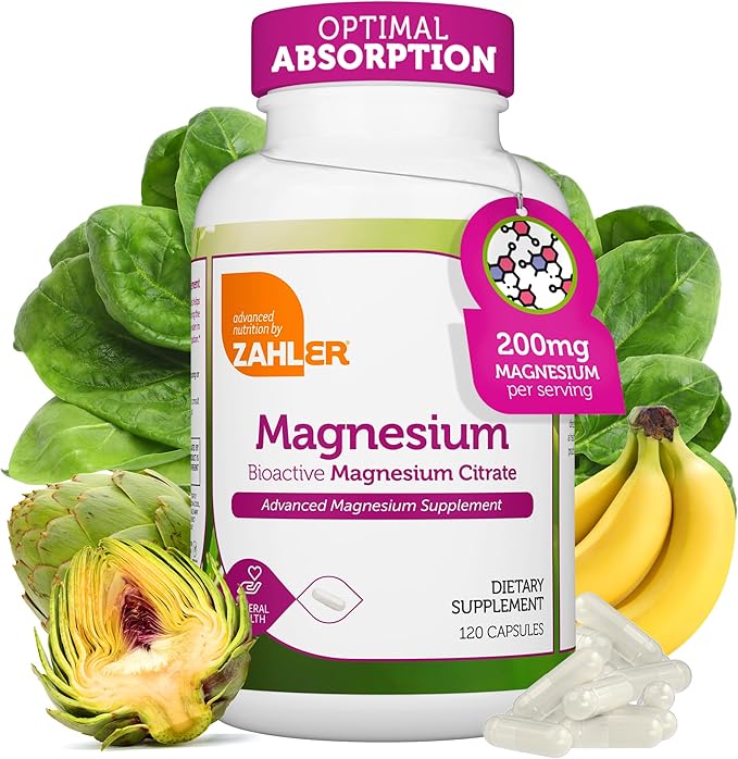 Amazon.com: Zahler - Magnesium Supplement Capsules 200 mg (120 Count ...