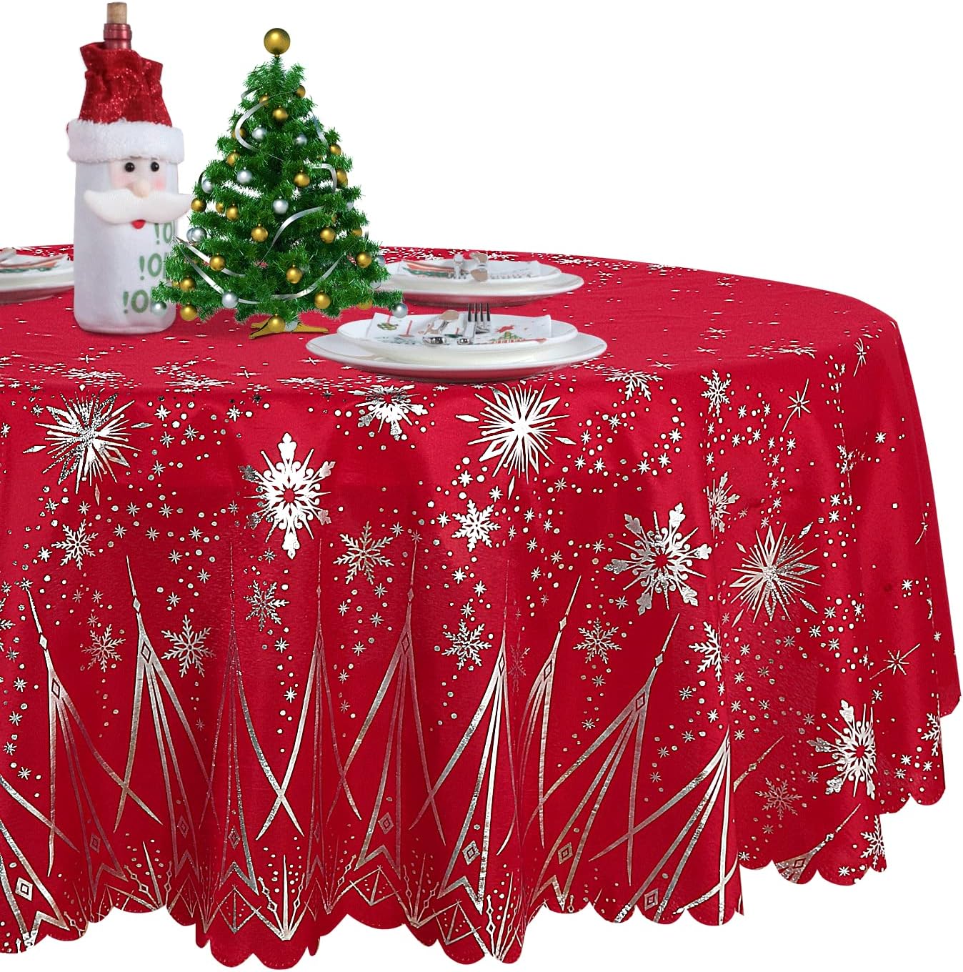 Amazon.com: Lemon Round Tablecloth 60 Inch Blue Yellow French Country ...