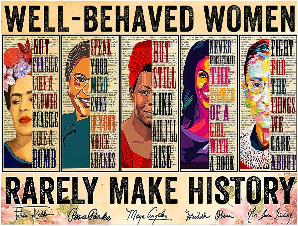 Amazon.com: Feminist Wall Art,Well Behaved Women Rarely Make History ...
