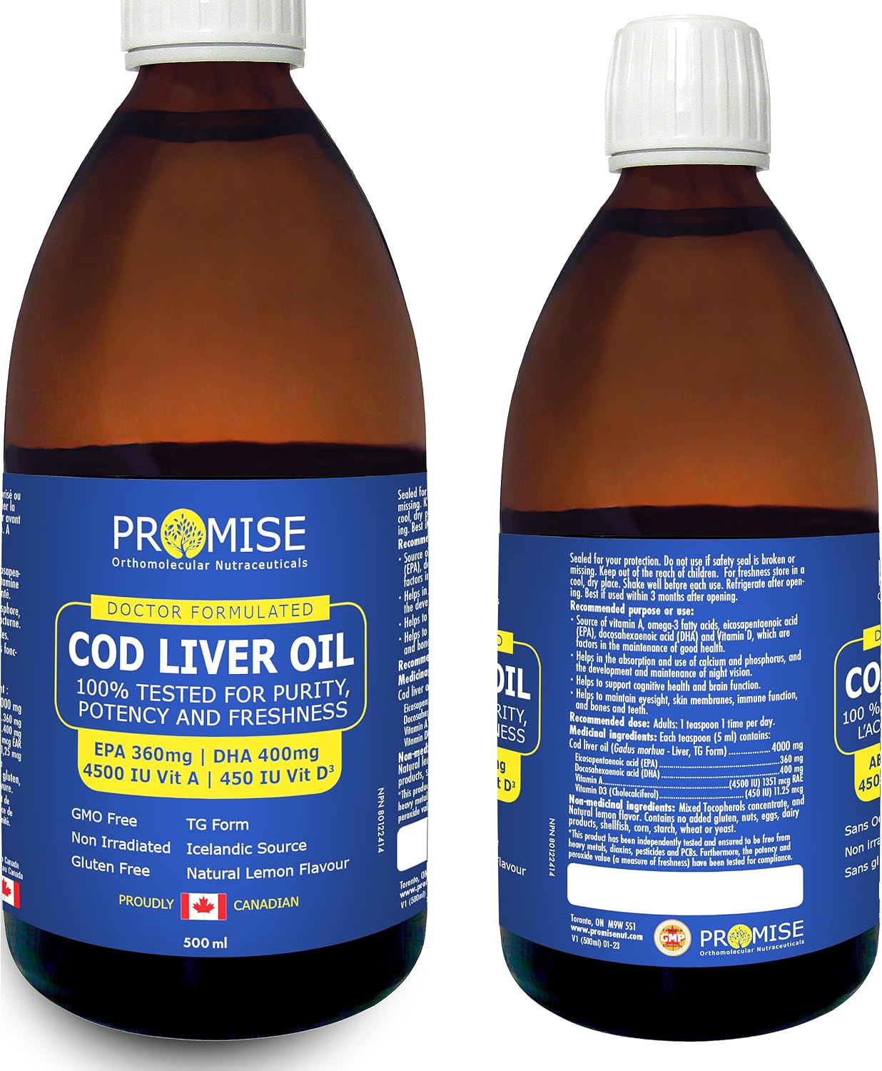 Promise Cod Liver Oil, 100% Tested for Purity, Potency and Freshness ...