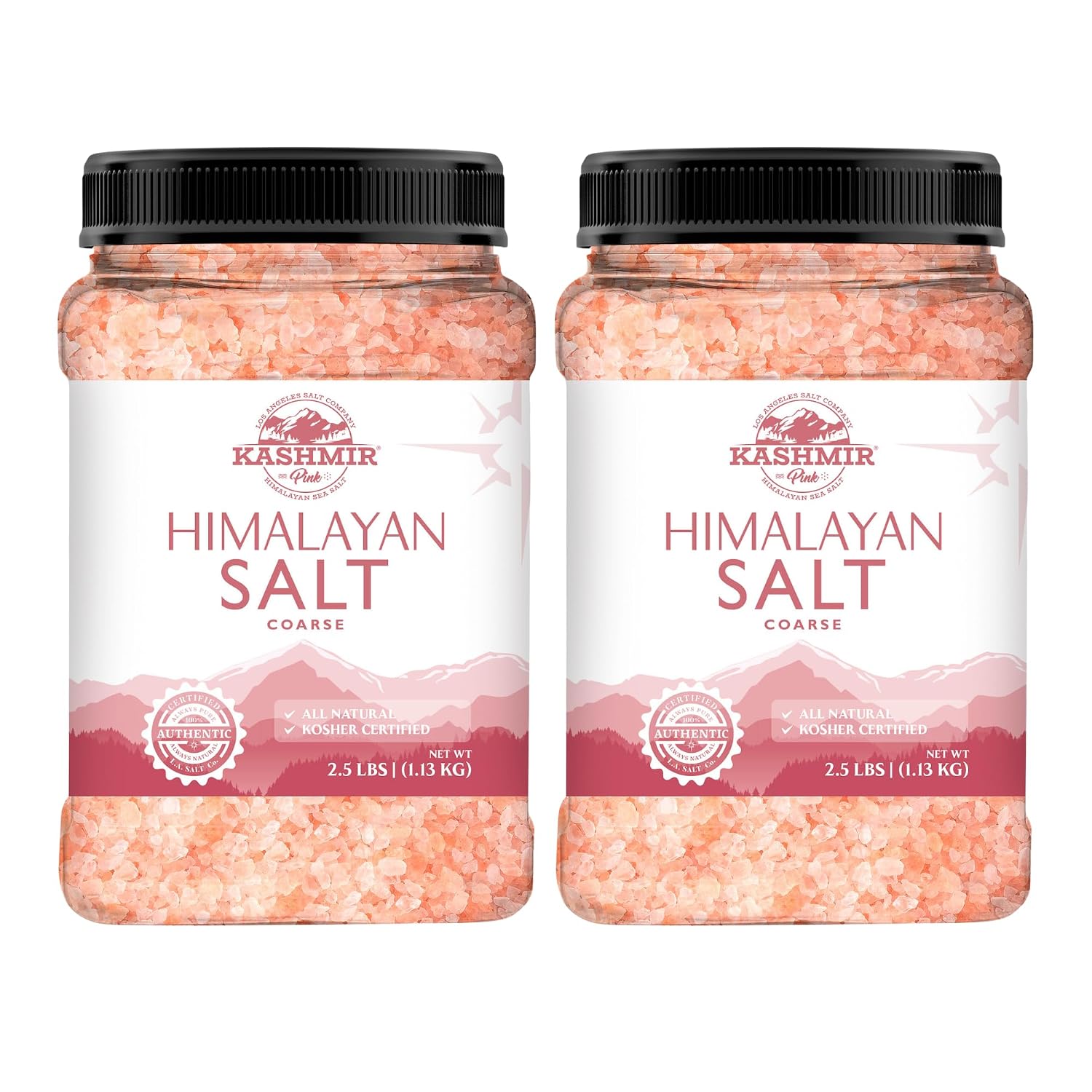 Amazon.com: LA SALT CO Kashmir 2.5 Lbs Pink Himalayan Salt Jar, Coarse ...