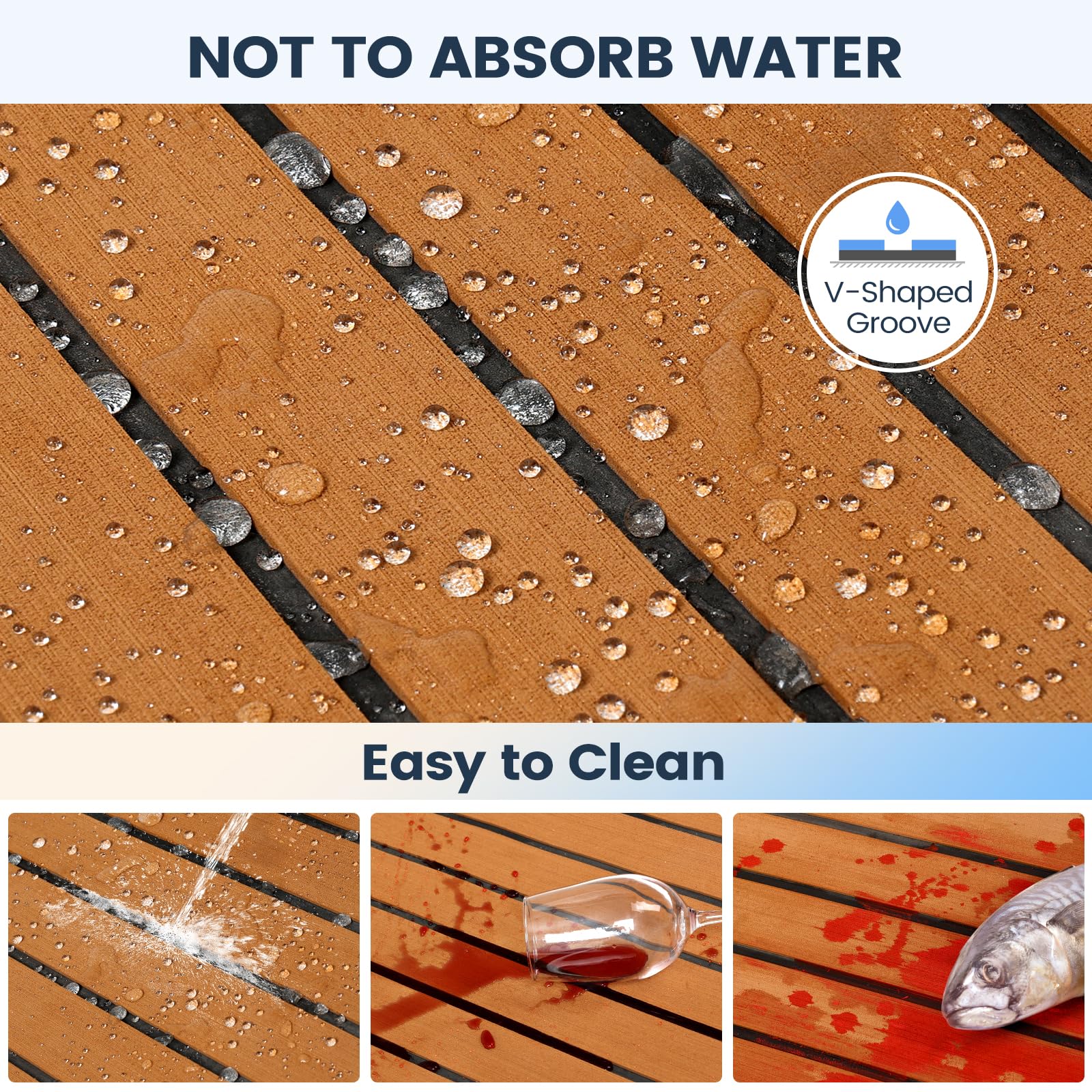 Snapklik.com : Boat Flooring EVA Foam Boat Decking Faux Teak Marine ...