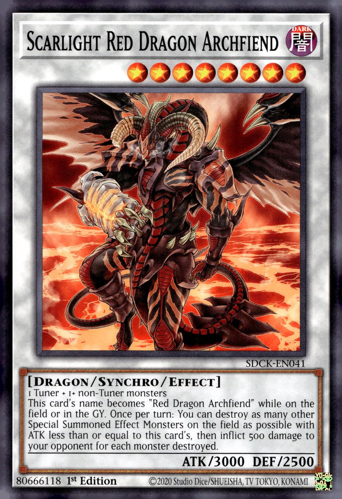 Amazon.com: Scarlight Red Dragon Archfiend - SDCK-EN041 - Common - 1st Edition : Toys & Games