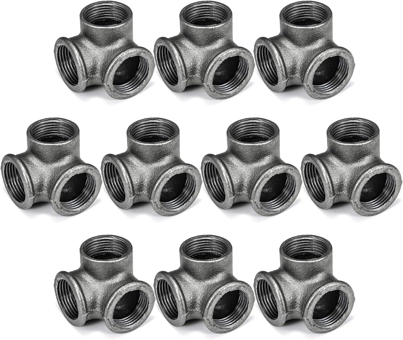 Amazon.com: Corner 3-Way Pipe Fitting, 3-Way Stainless Steel Corner ...