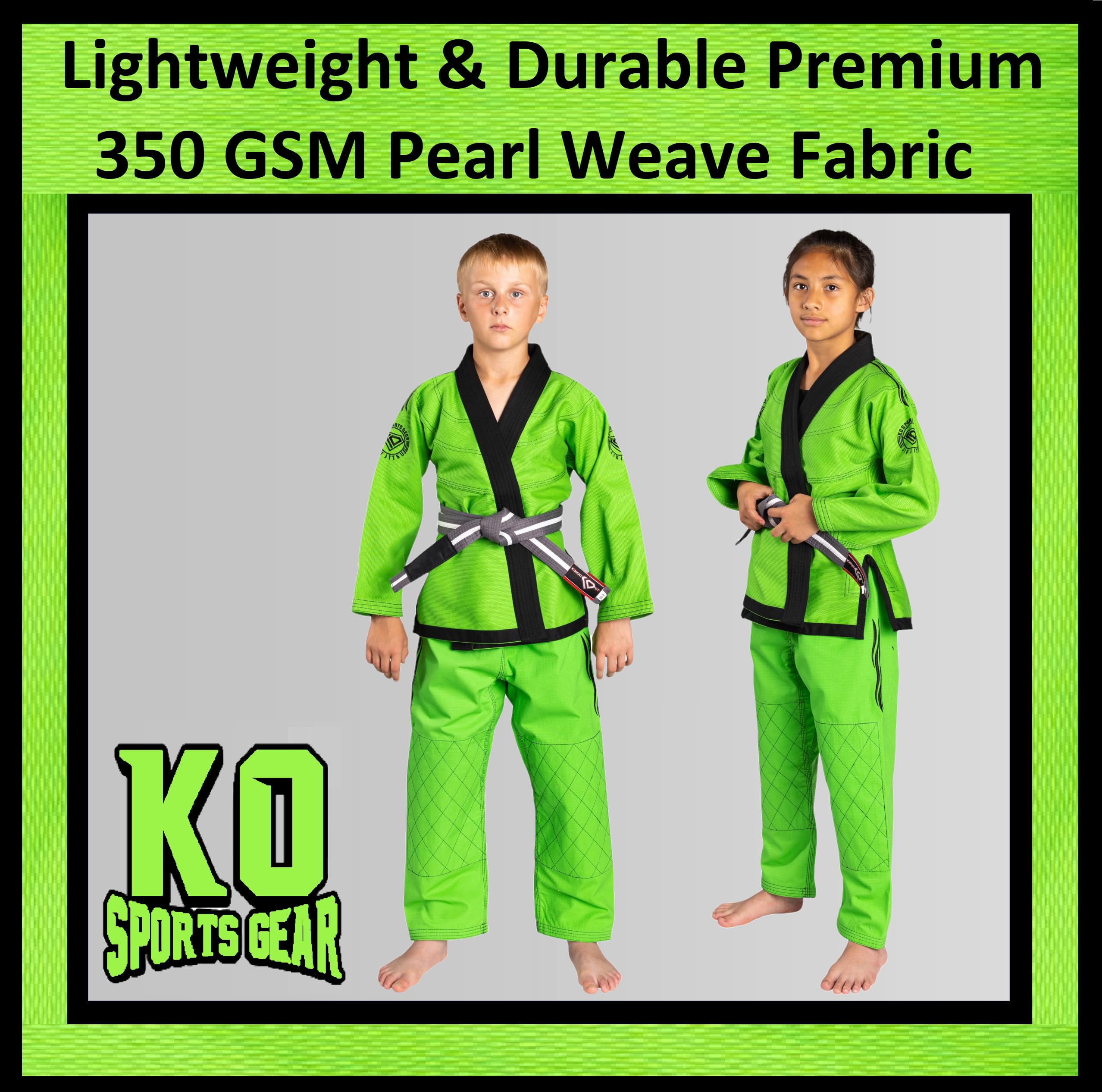 Snapklik.com : KO Sports Gear Kids Gi Uniform Set, BJJ Jiu Jitsu Gi ...